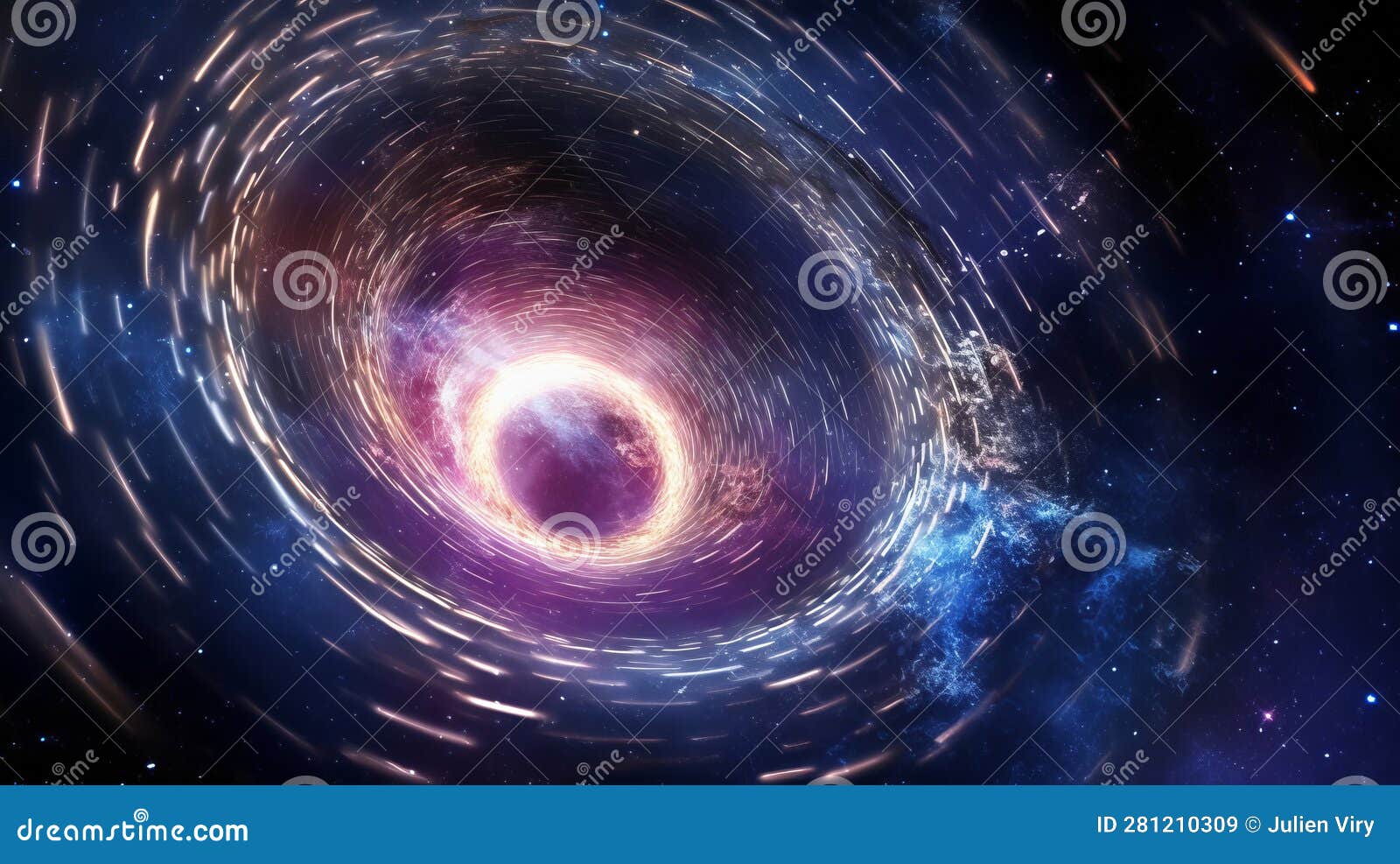Illustration of a Wormhole in Space Stock Illustration - Illustration ...