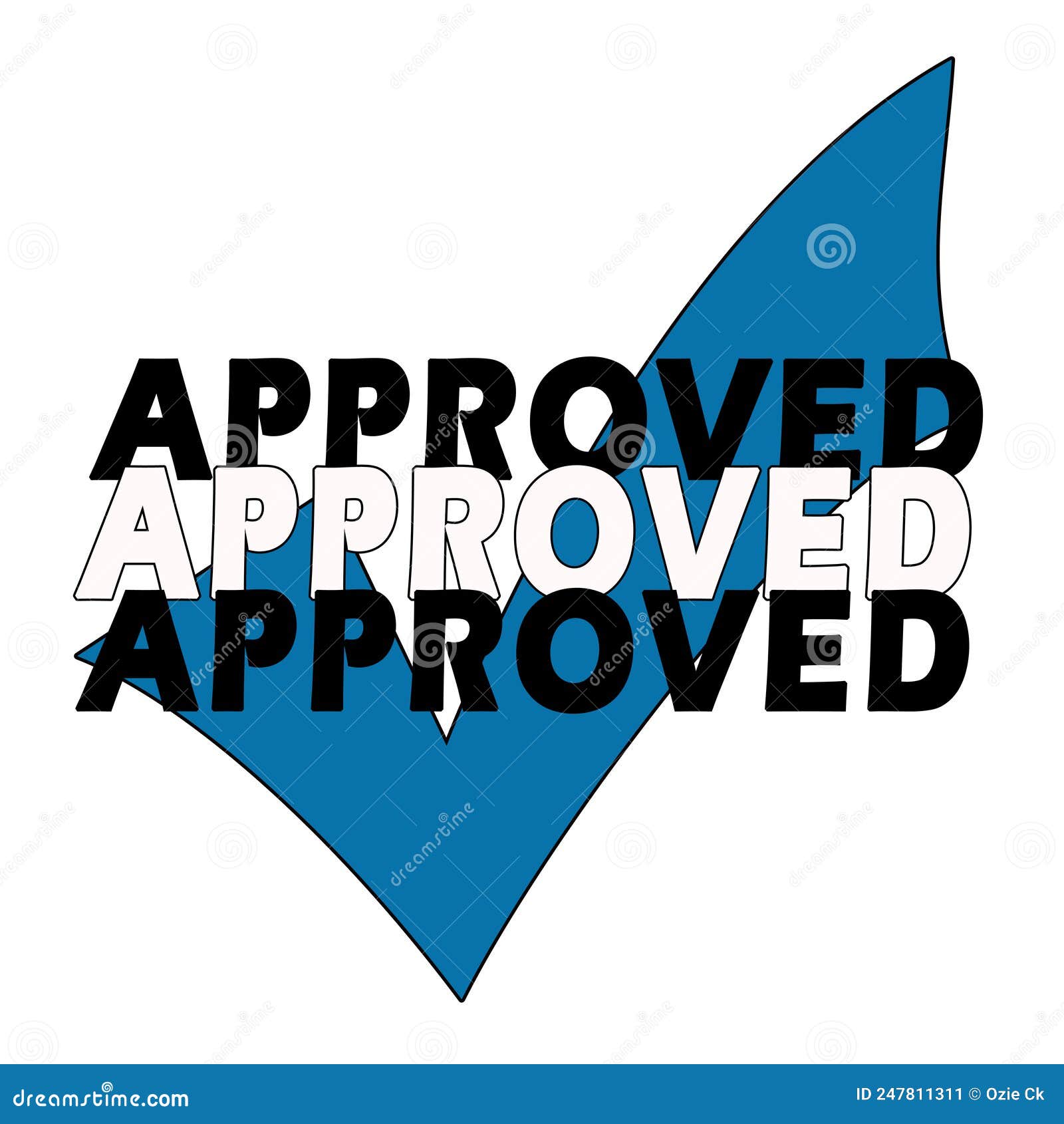 Illustration of Writing Indicating that the Application Has Been ...