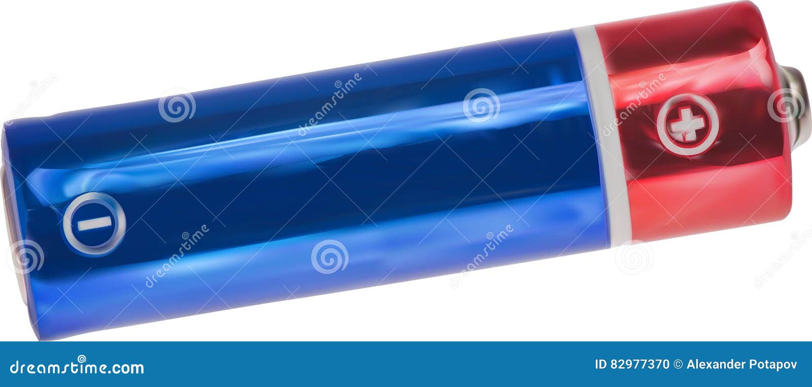 Illustration Wth Red and Blue Battery Stock Vector - Illustration of ...