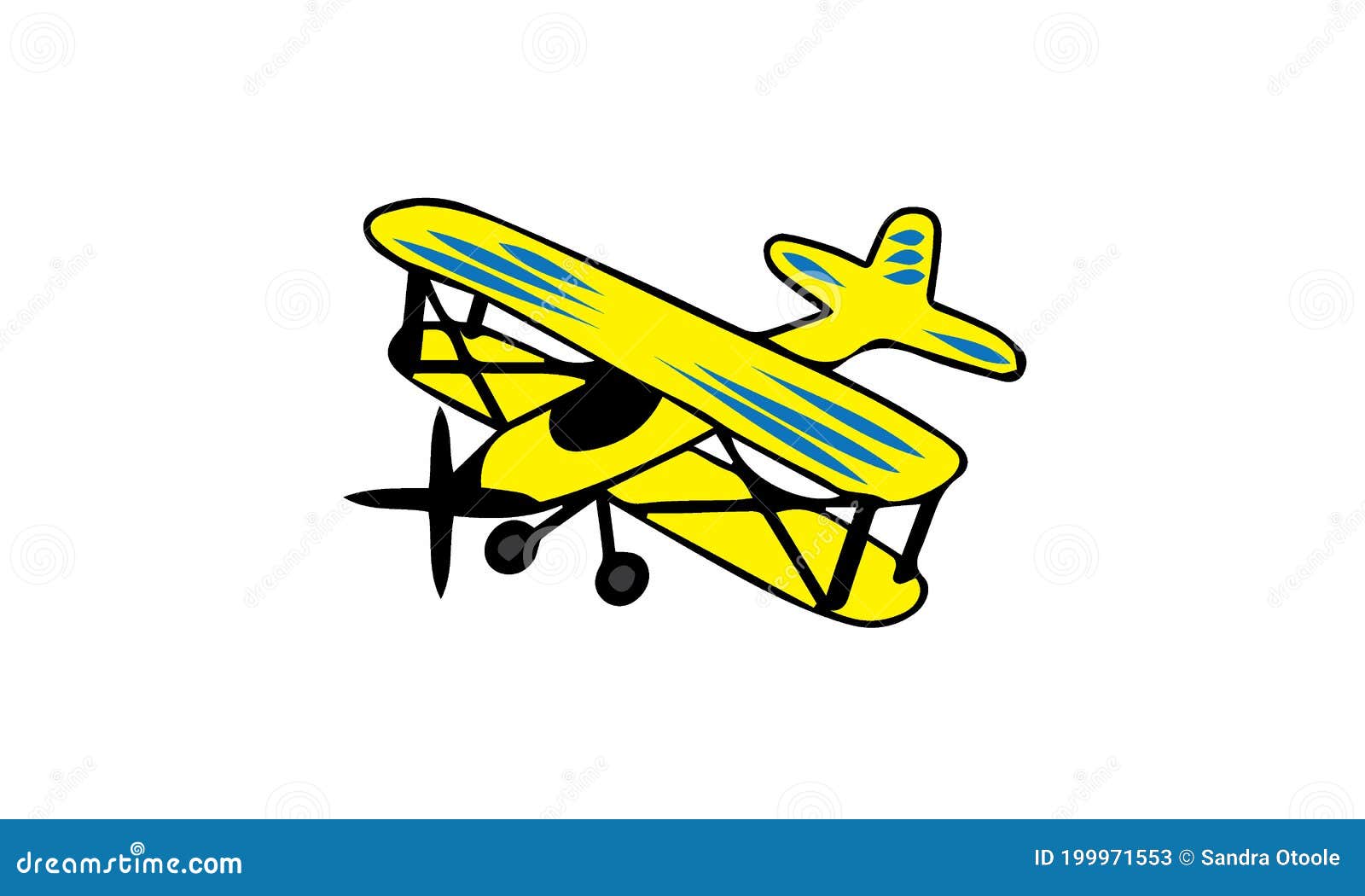 Airplane And Biplane Vector Illustration | CartoonDealer.com #93193666