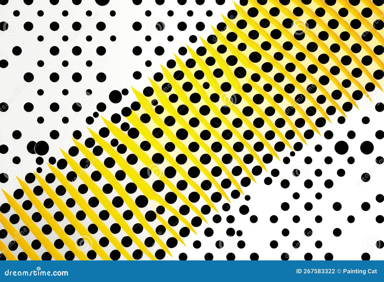 Yellow Black Dots Pattern with Lines, Abstract Background Stock ...
