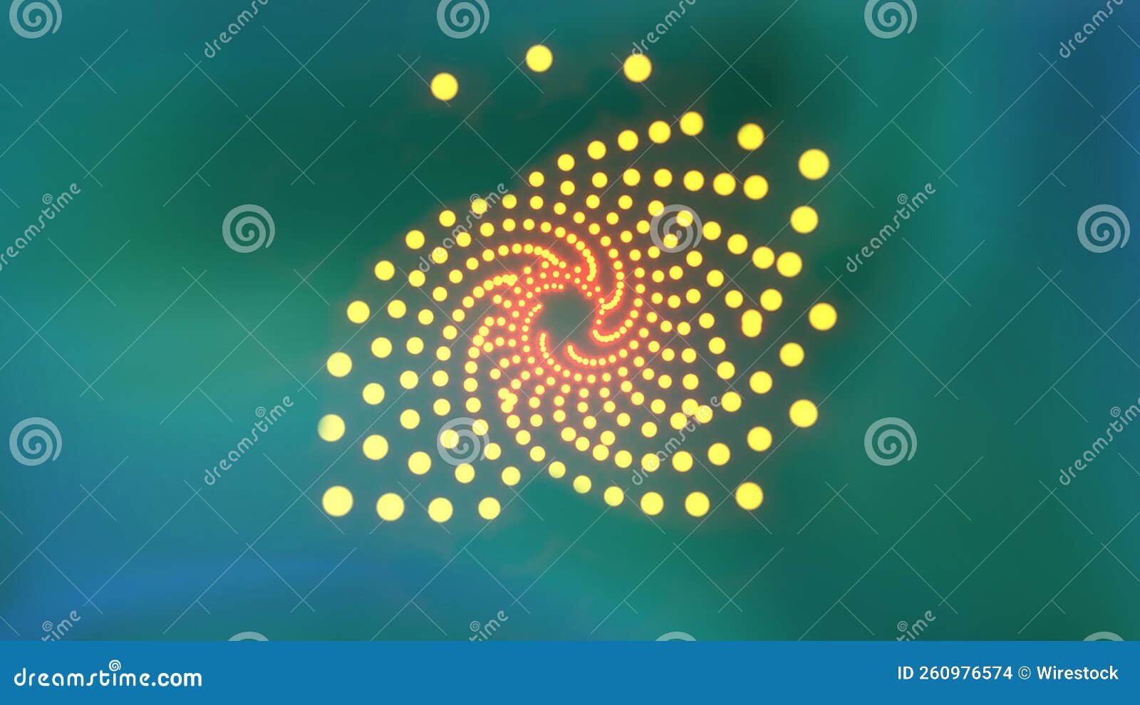 Illustration of Yellow Data Particles on the Blue Background Stock ...