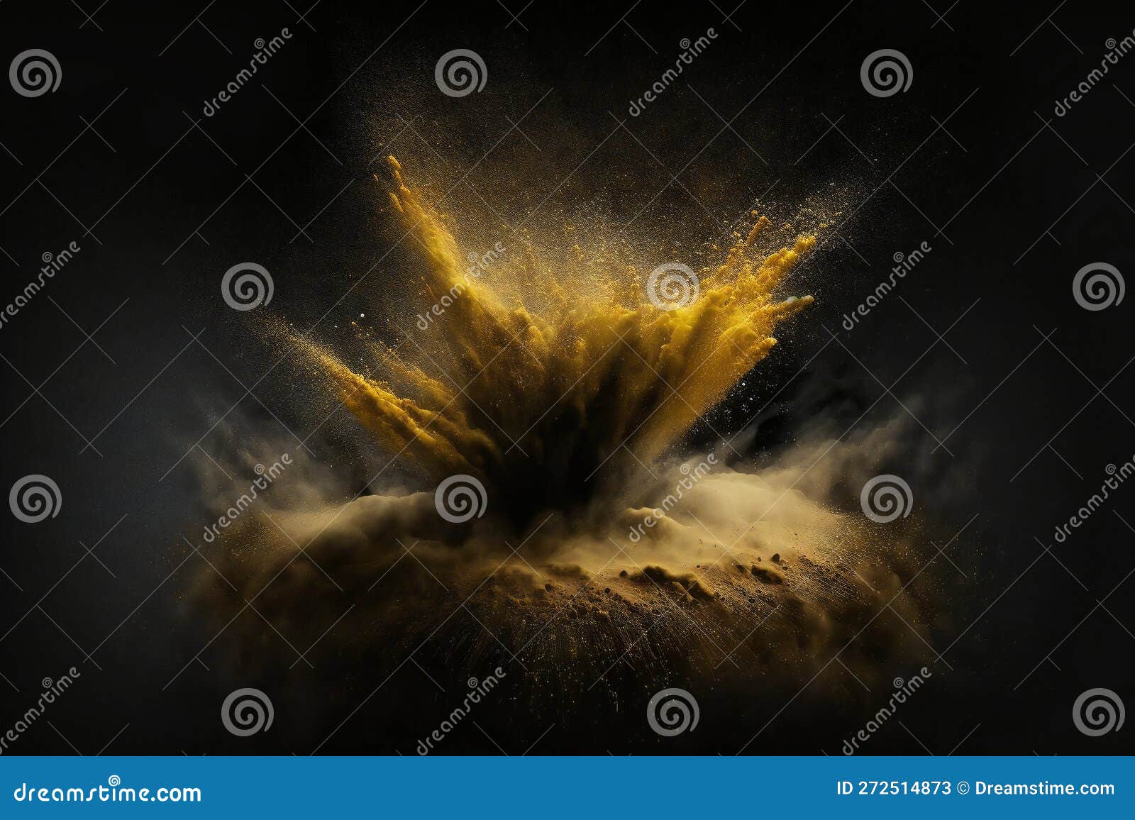 Yellow Dust Explosion on Black Background, Abstract, Backgrounds Stock ...