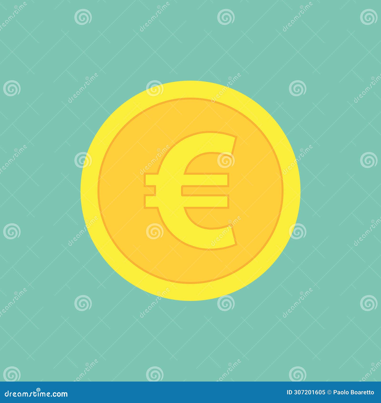 Illustration with Yellow Euro. Design Element Stock Vector ...