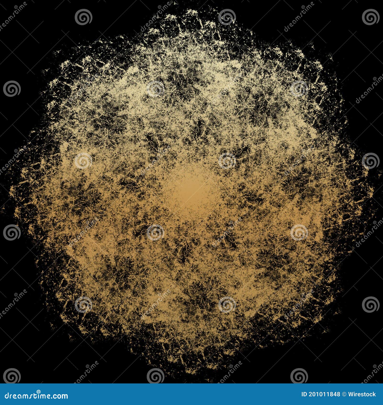 Illustration of a Yellow Object on a Black Background Stock ...
