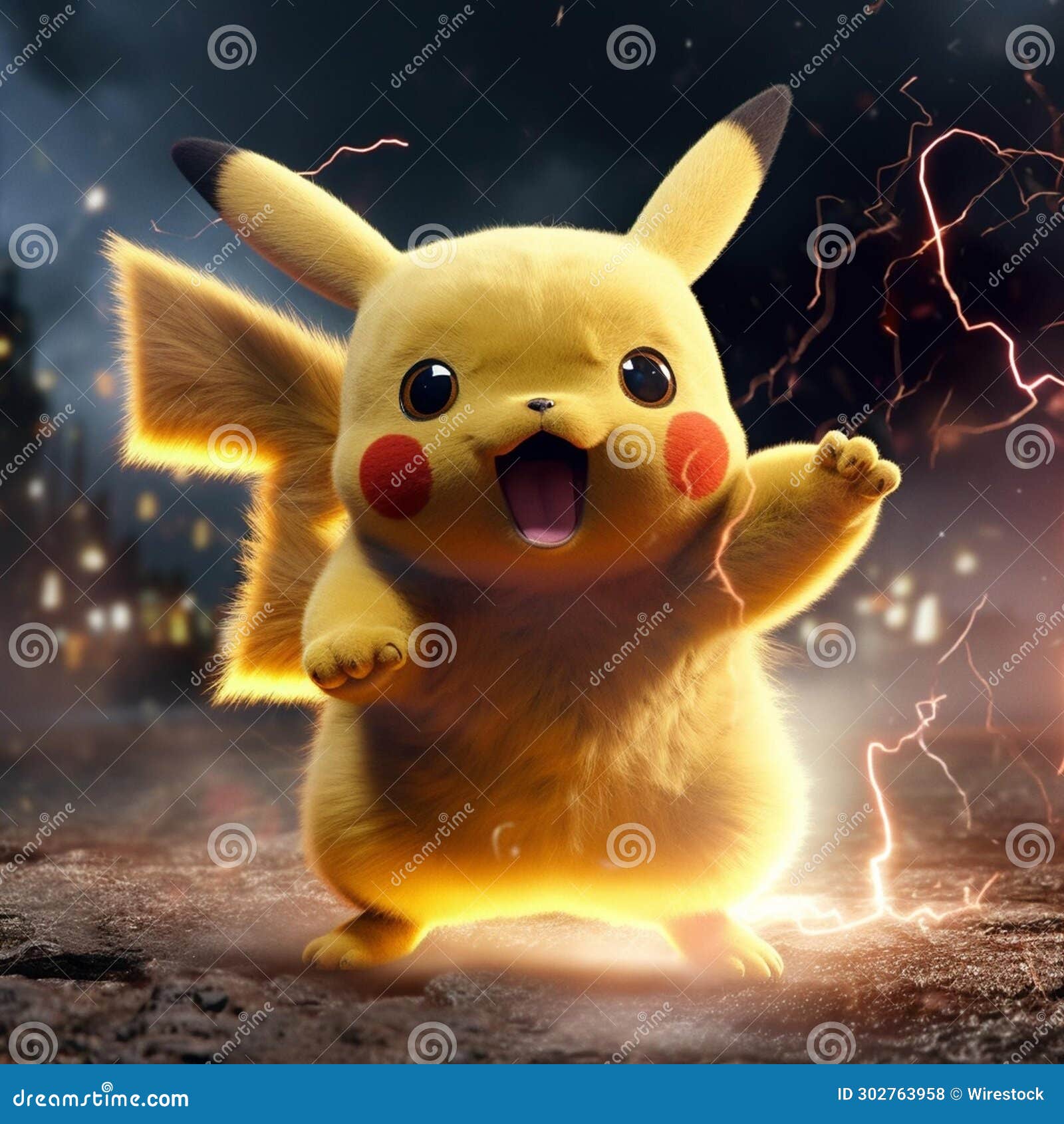 Illustration of a Yellow Pokemon Stock Illustration - Illustration of ...