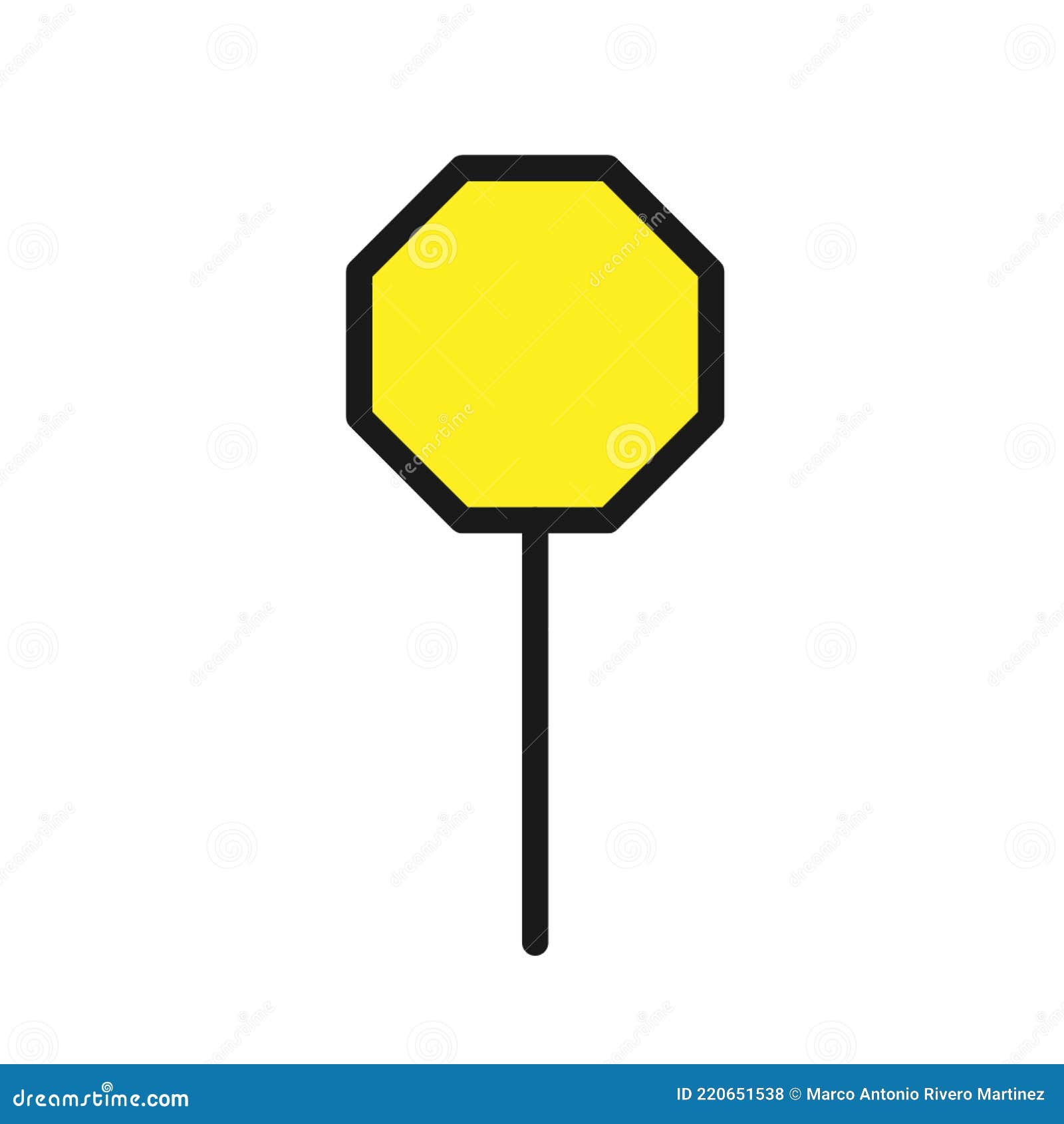 Illustration of a Yellow Sign Stock Illustration - Illustration of ...
