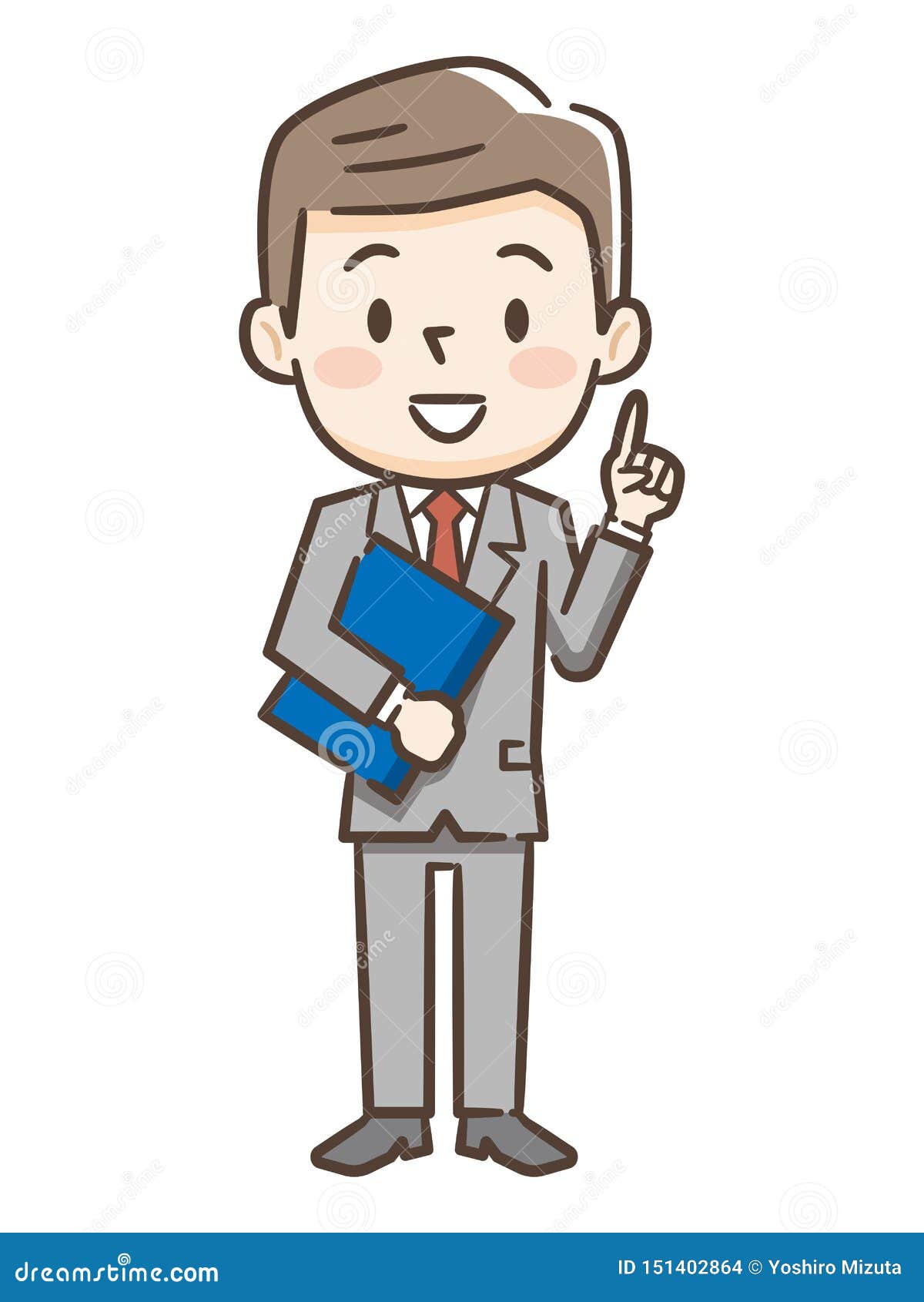 Illustration of a Young Businessman Stock Vector - Illustration of ...