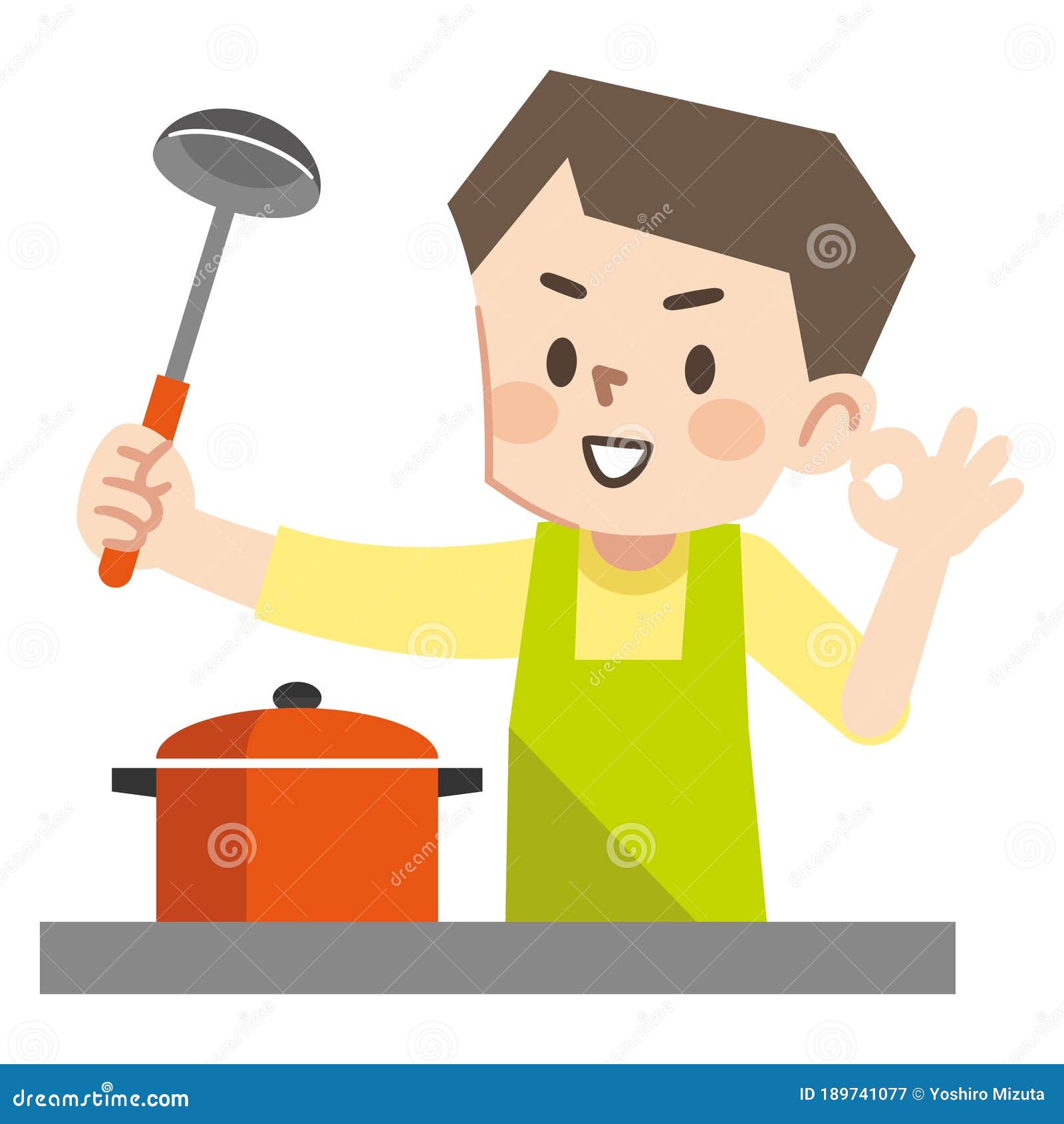 Illustration of a Young Man Cooking Stock Vector - Illustration of ... Illustration of a Young Man Cooking Stock Vector - Illustration of ...