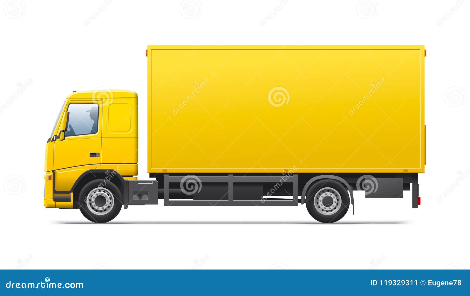 Yellow Commercial Transport Stock Vector - Illustration of version ...