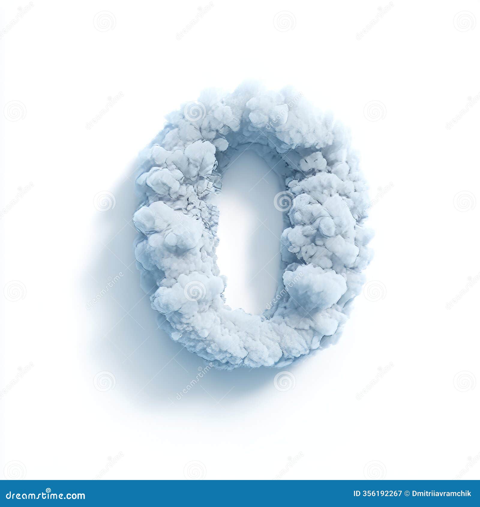An Illustration of a Zero Sign Cloud Texture in 3D, Representing ...