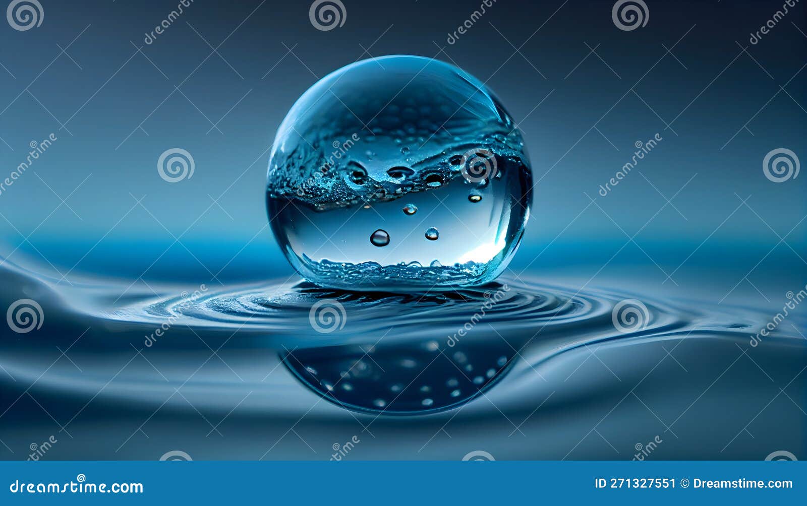 Illustratione Generative AI Water Drop Macro Stock Illustration ...