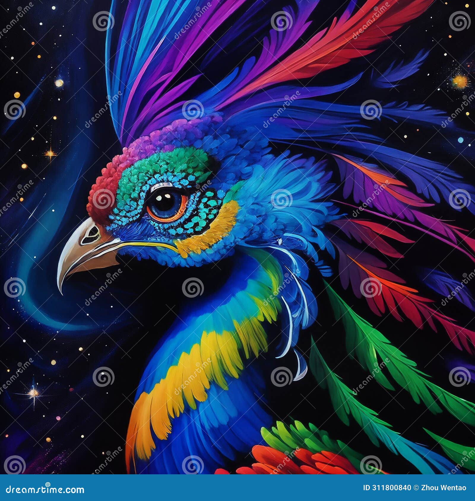 Illustrations of Abstract Art of Peacock Stock Illustration ...