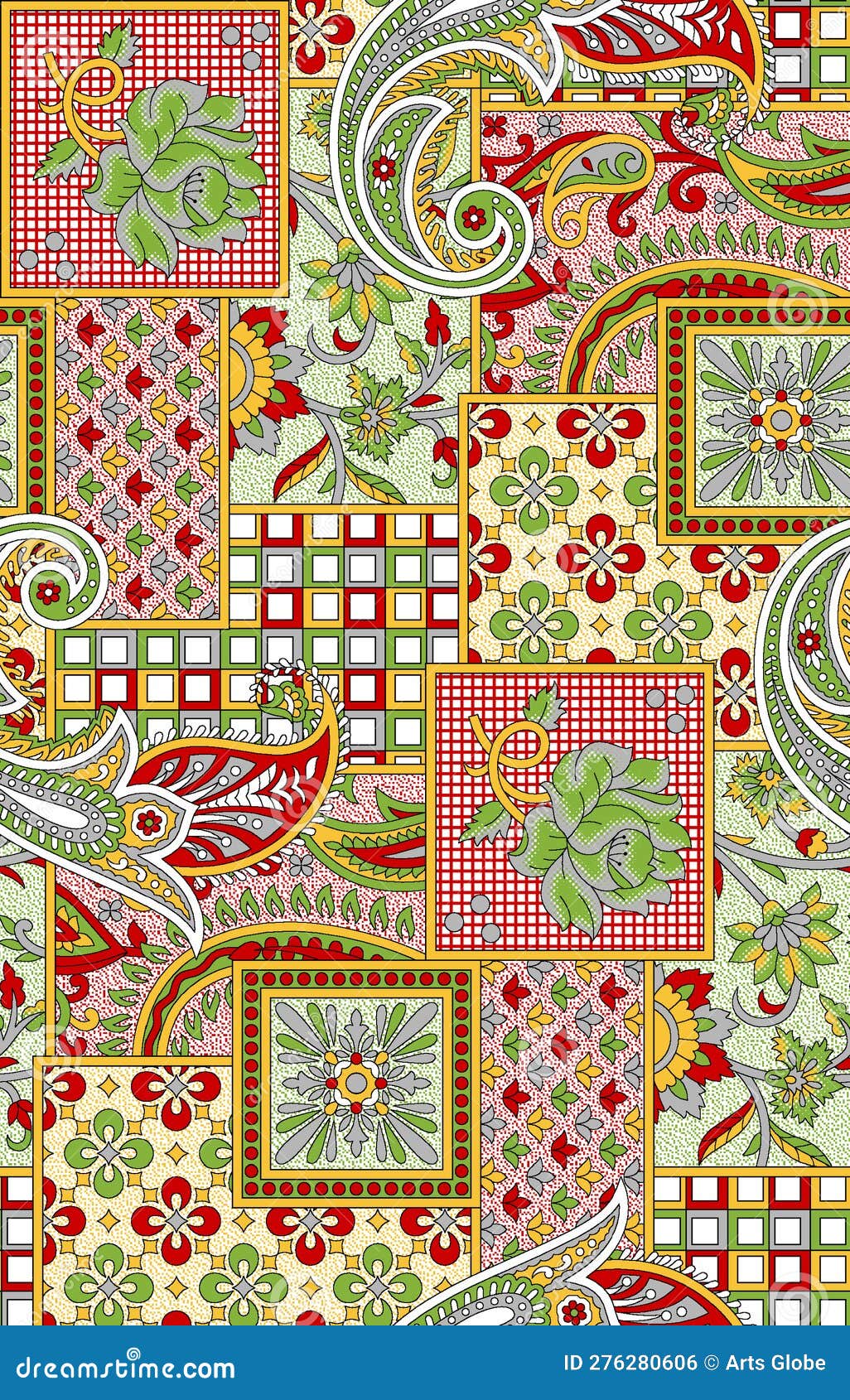 Digital Textile Indian Pattern Illustrations, Drawings Floral Pattern ...