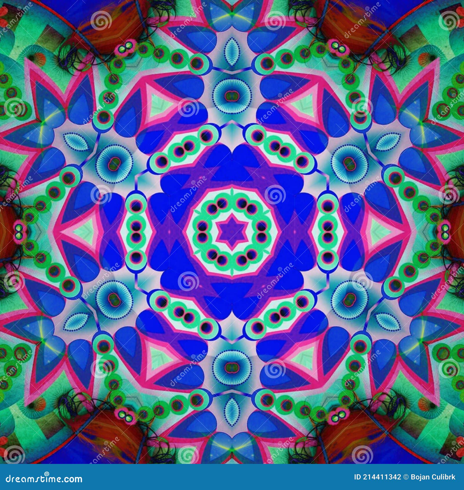 Symmetry. Abstract Digital Artwork. Symmetry and Mandala Art Stock ...