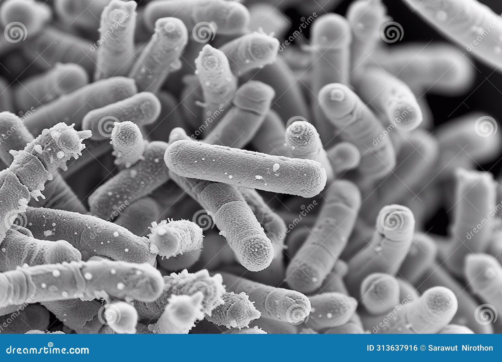Illustrations of Bacteria Under the Microscope Stock Illustration ...