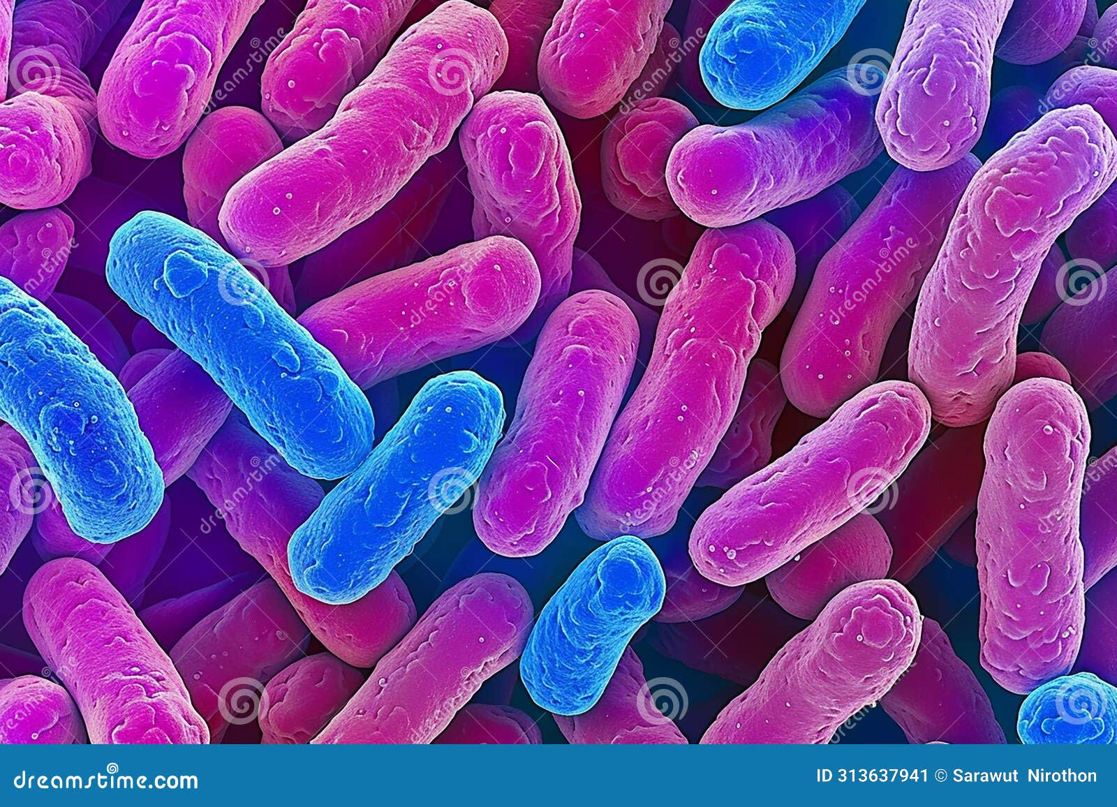 Illustrations of Bacteria Under the Microscope Stock Illustration ...