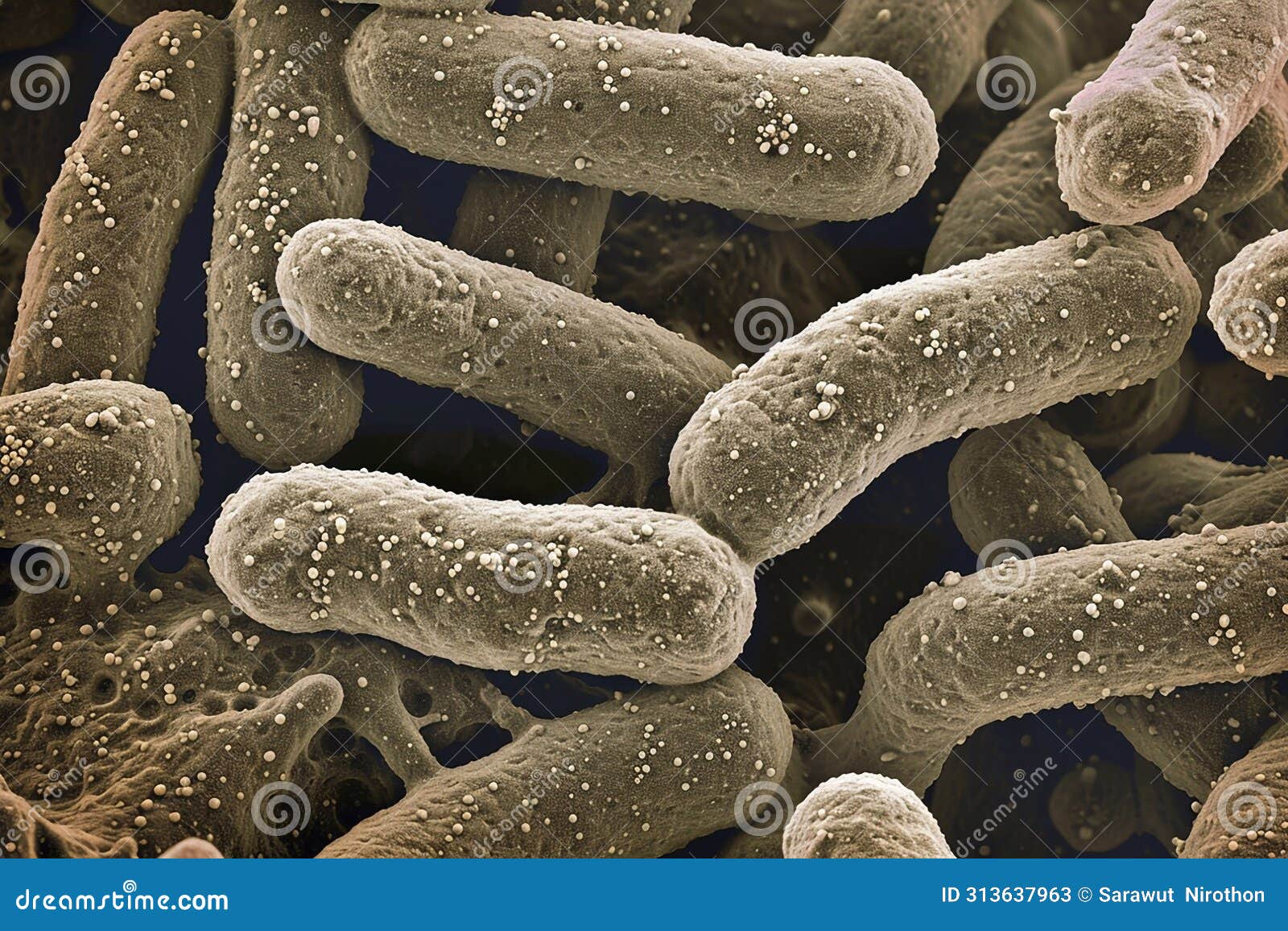 Illustrations of Bacteria Under the Microscope Stock Illustration ...