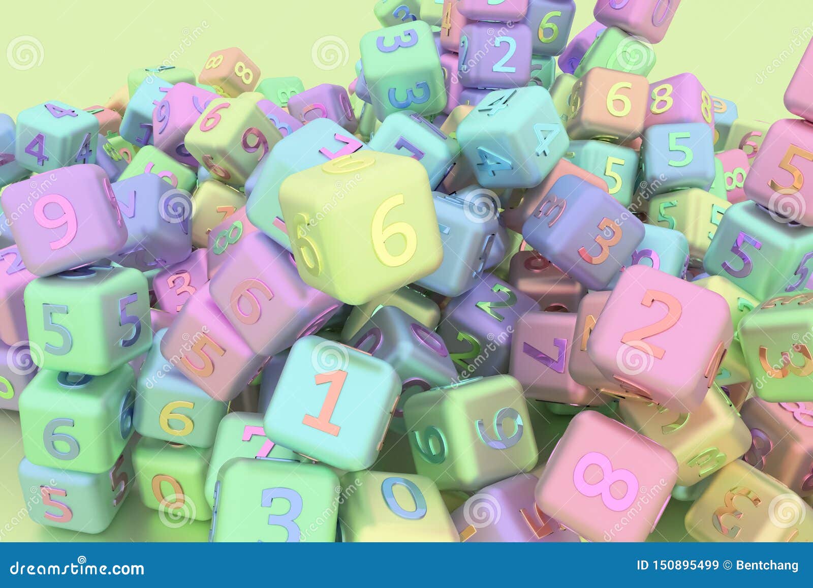Illustrations of CGI Geometric, Bunch of Number Character, Symbol or ...