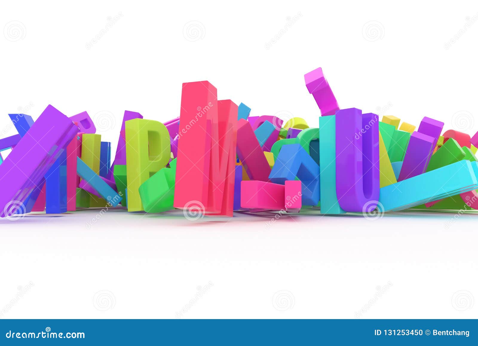 Illustrations of CGI Typography, Letter of ABC, Alphabet for Graphic ...