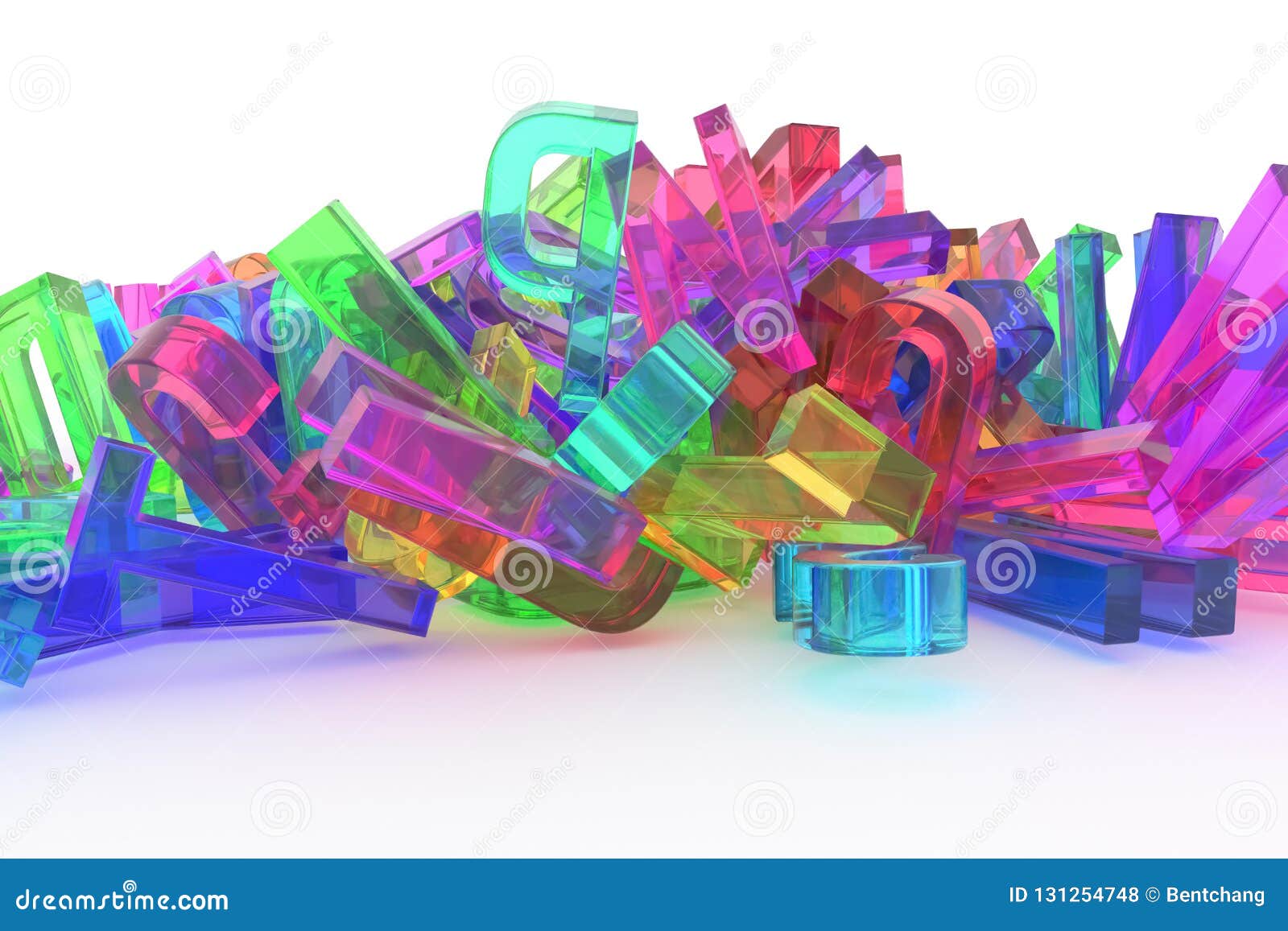 Illustrations of CGI Typography, Letter of ABC, Alphabet for Graphic ...