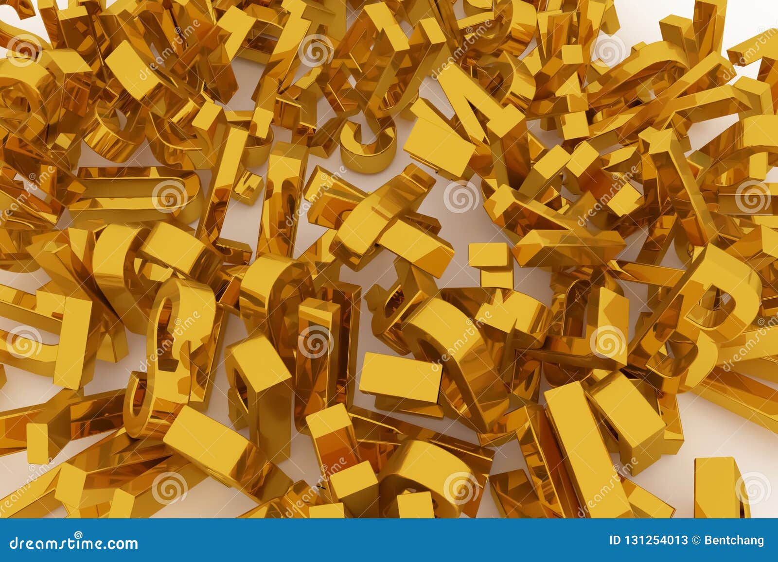 Illustrations of CGI Typography, Letter of ABC, Alphabet for Graphic ...