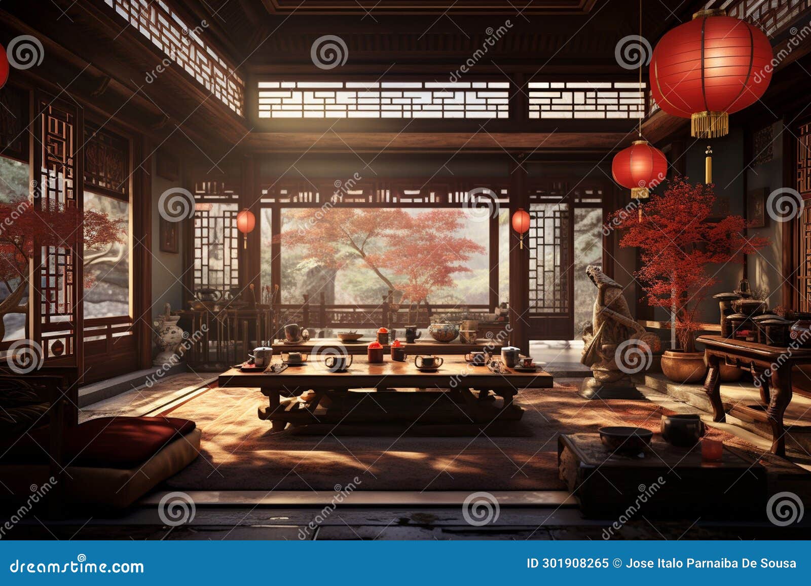 Illustrations of the Chinese New Year Wisdom Tea Stock Illustration ...