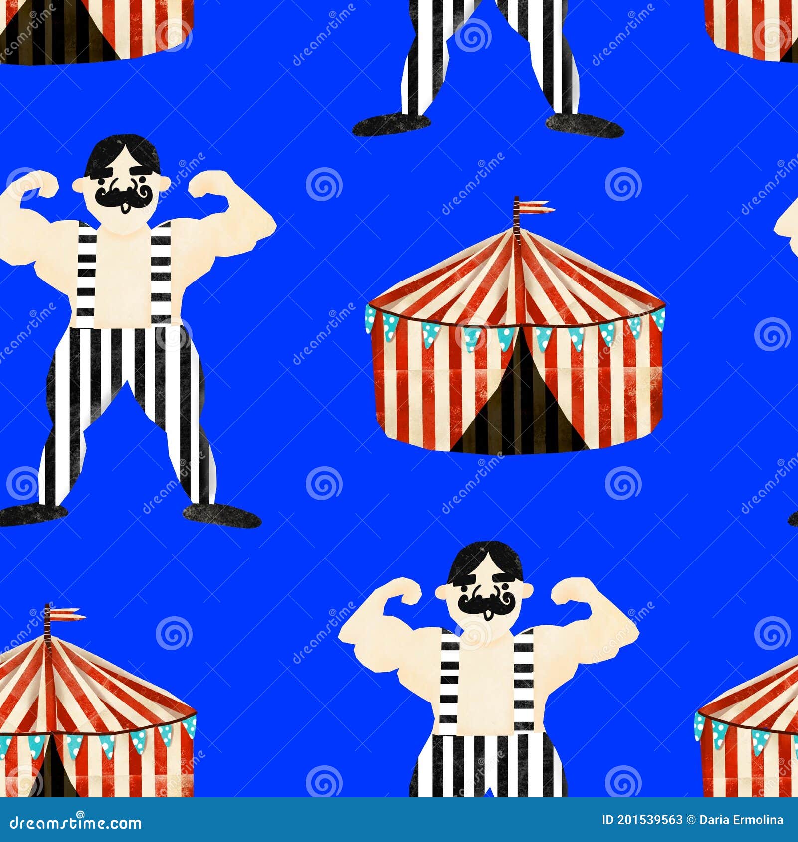 Illustrations with Circus Performers Stock Illustration - Illustration ...