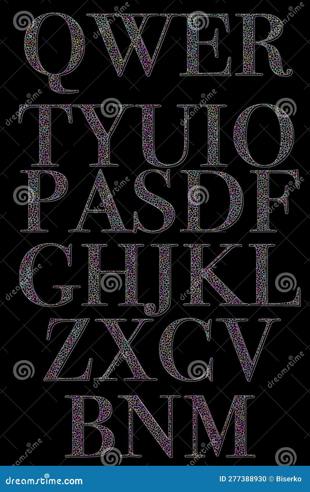 Illustrations of the Classic Serif Letters Stock Illustration ...