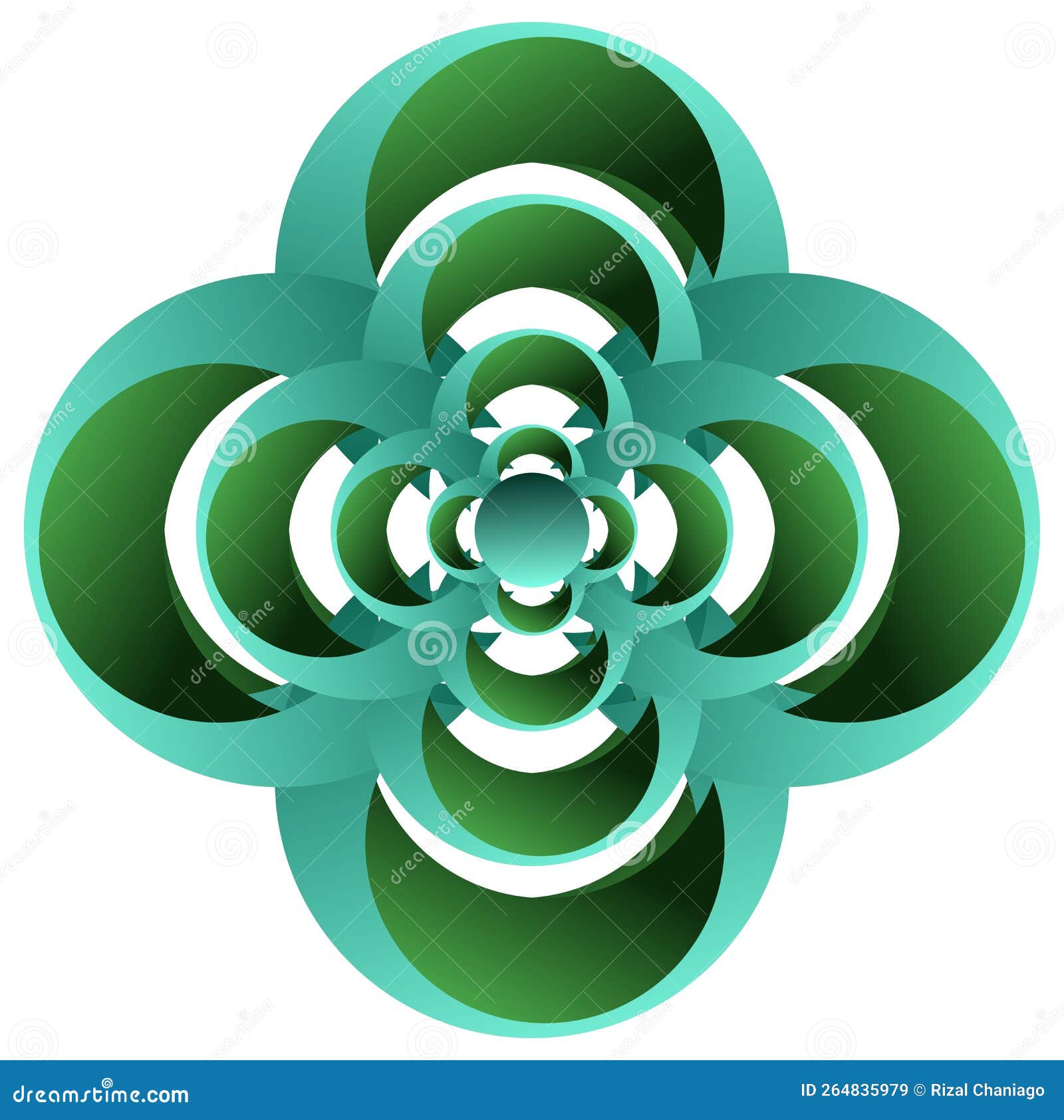 The Illustrations and Clipart. Abstract Green Circle Stock Illustration ...