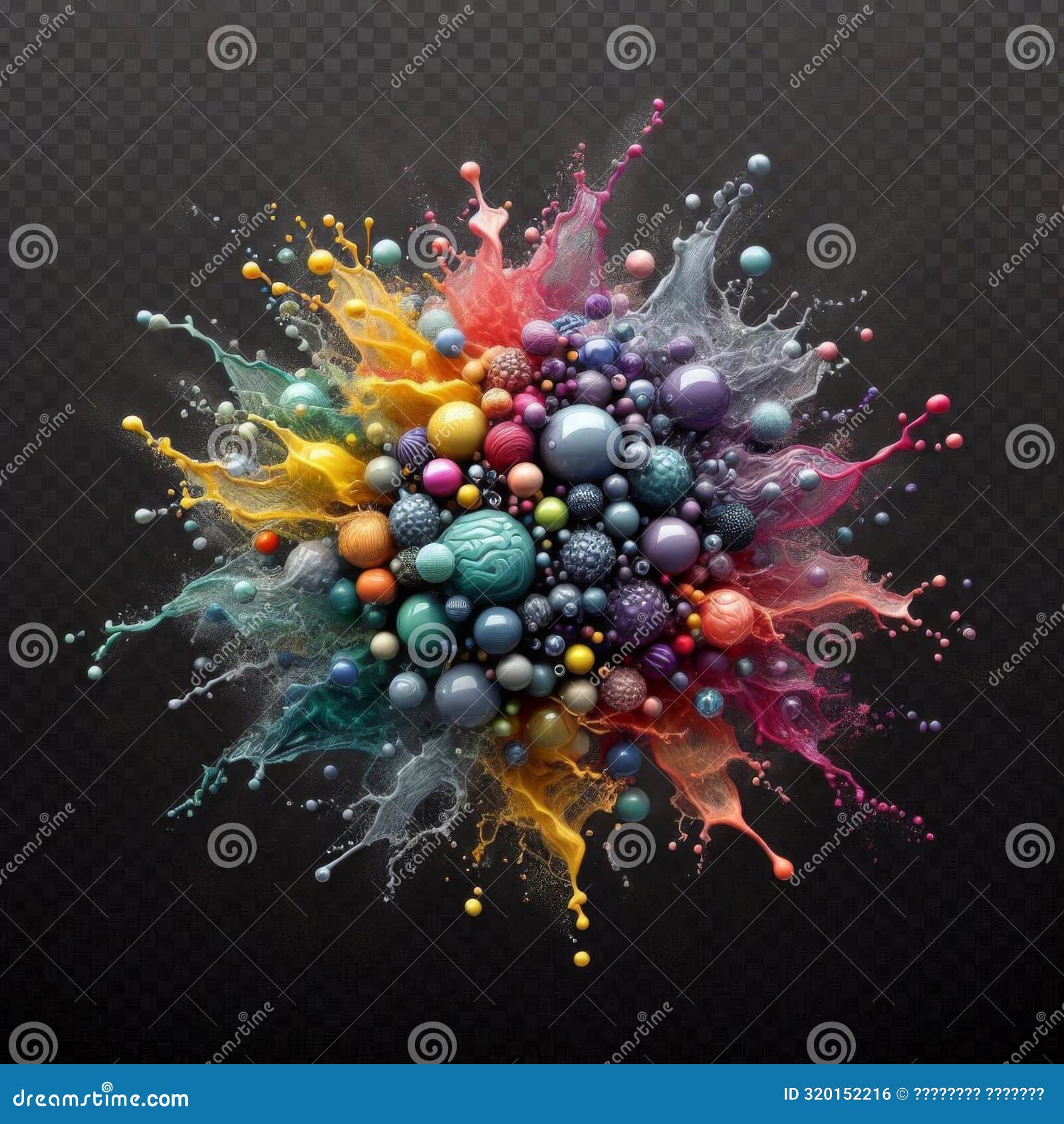 Colorful Splashes of Water Droplets, with Different Variations Stock ...