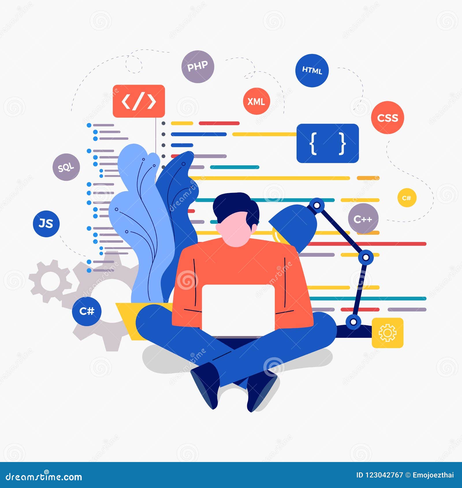 Developer Create Application. Mobile App Development. Flat Cartoon ... Developer Create Application. Mobile App Development. Flat Cartoon ...
