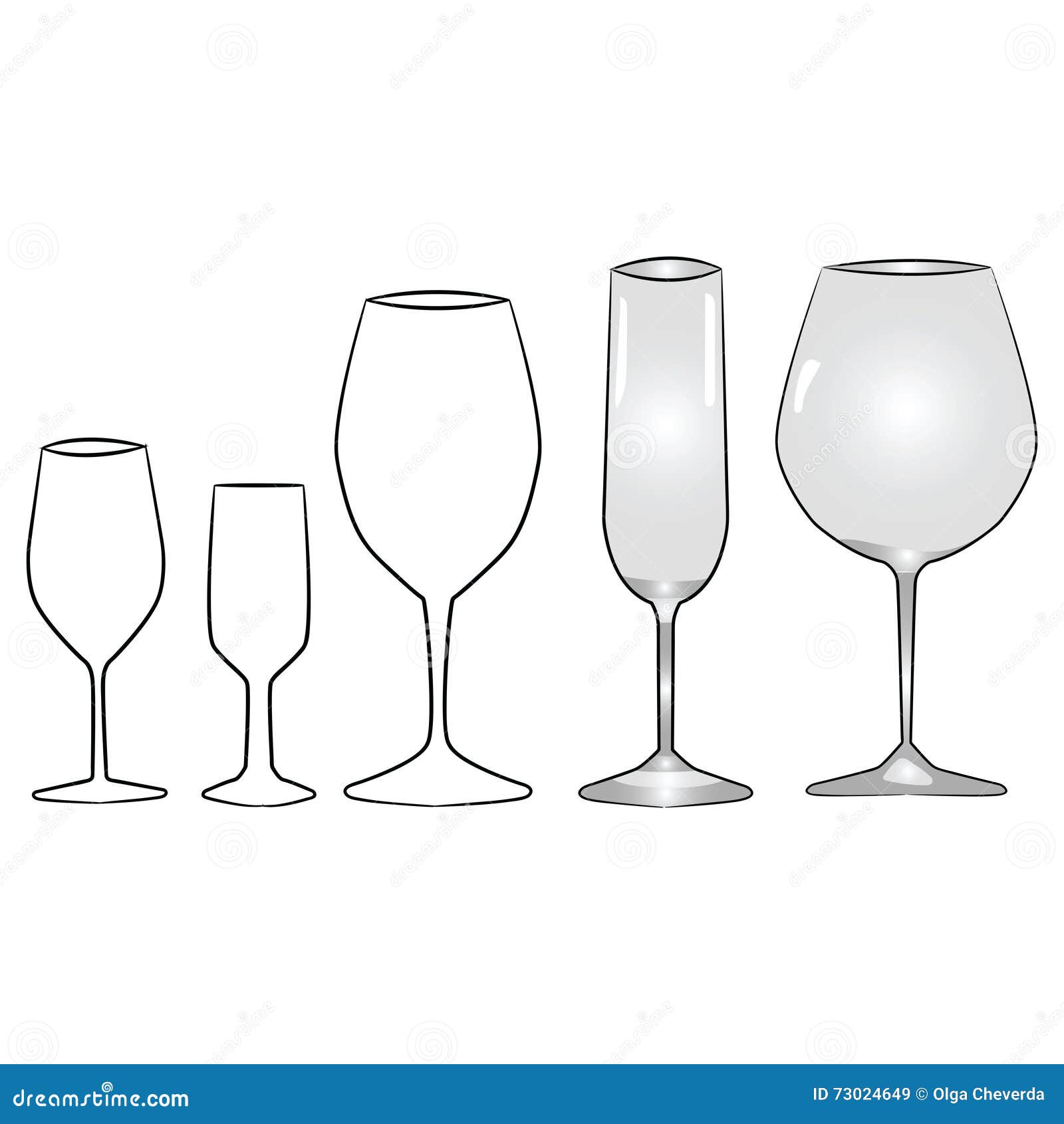 Types Of Glasses Lenses Vector Illustration | CartoonDealer.com #65804400