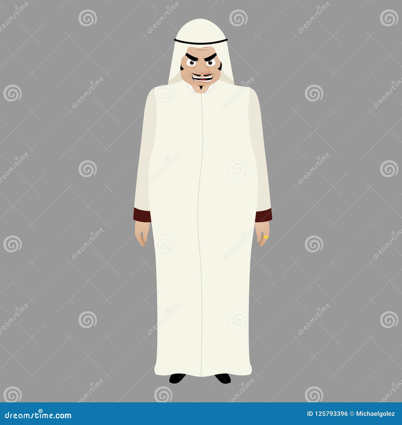 Evil Arab Man Character Illustration Stock Illustration - Illustration ...