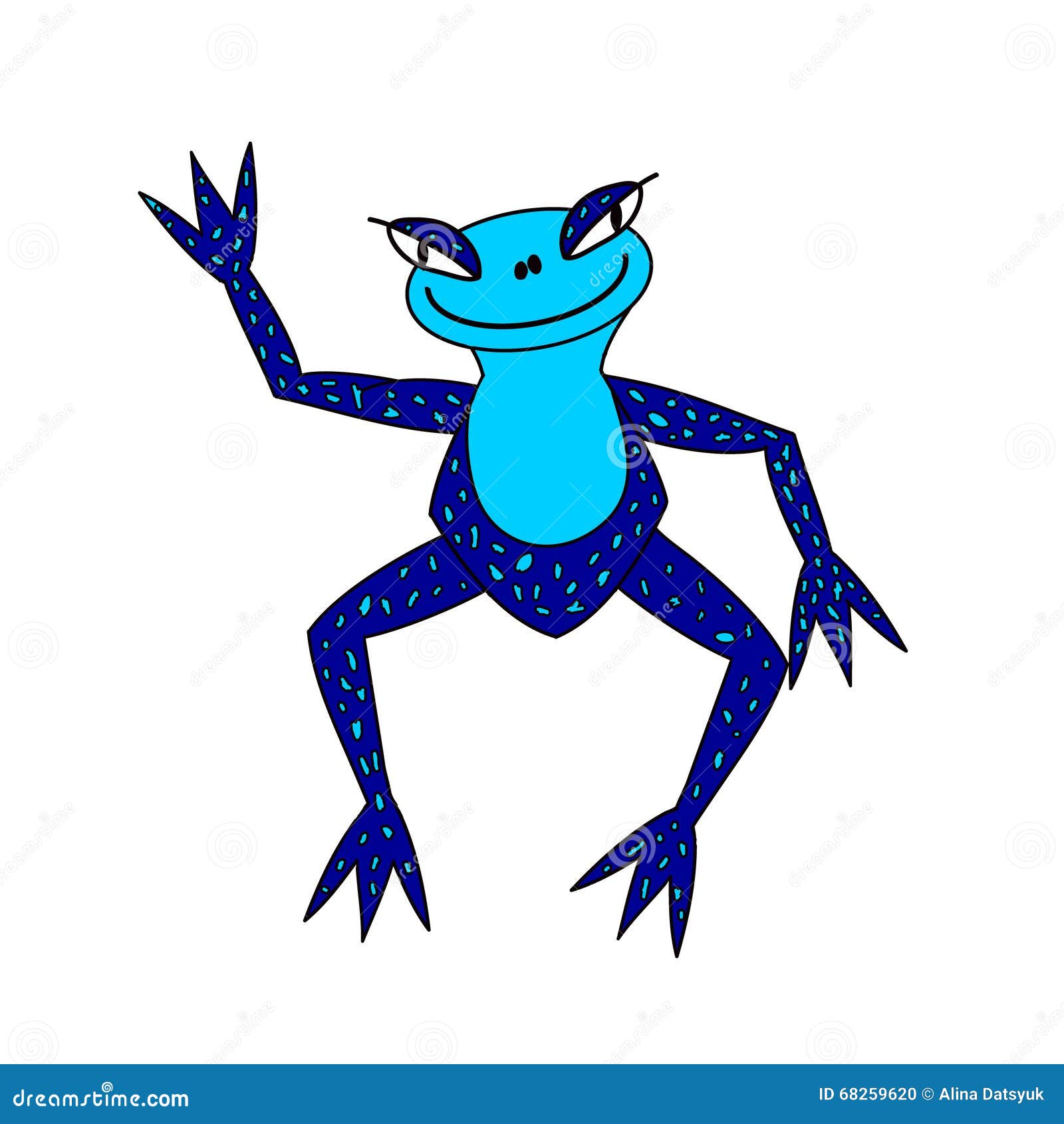 Illustrations, Exotic Blue Frog Stock Vector - Illustration of cartoon ...