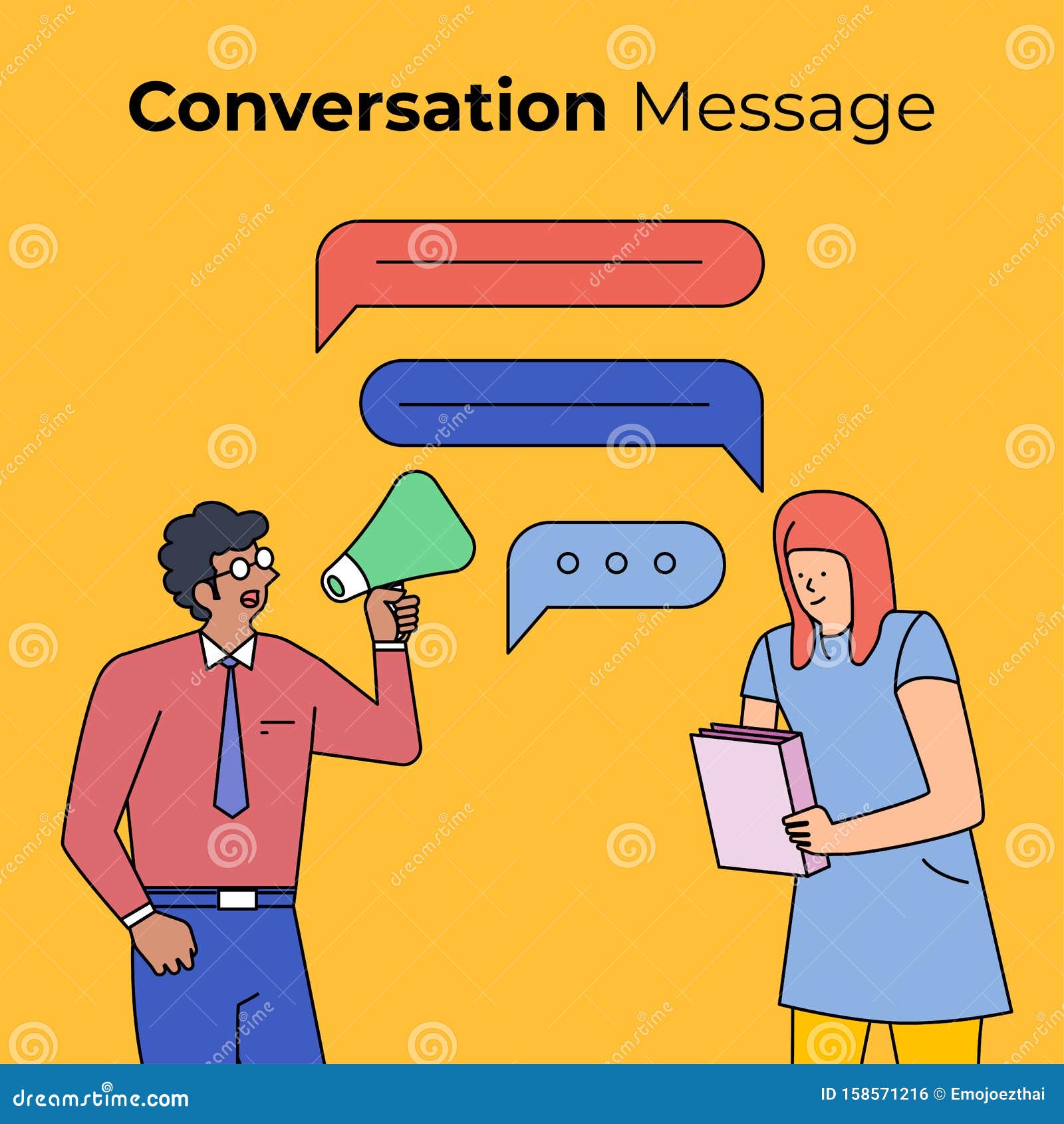 Conversation Message People Stock Vector - Illustration of business ...