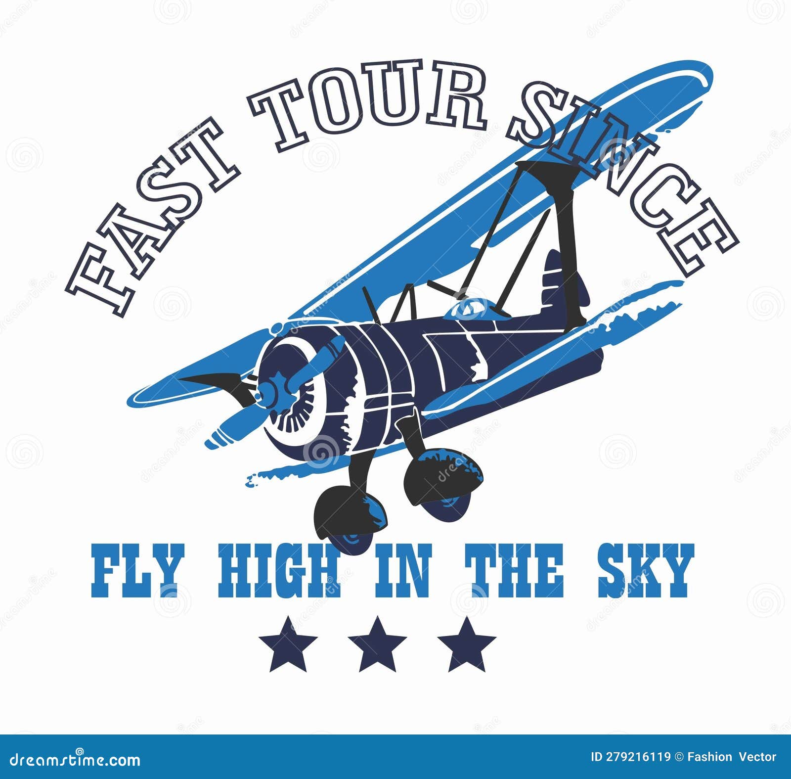 Fly High Air Plane Print Vector Art Stock Vector - Illustration of ...