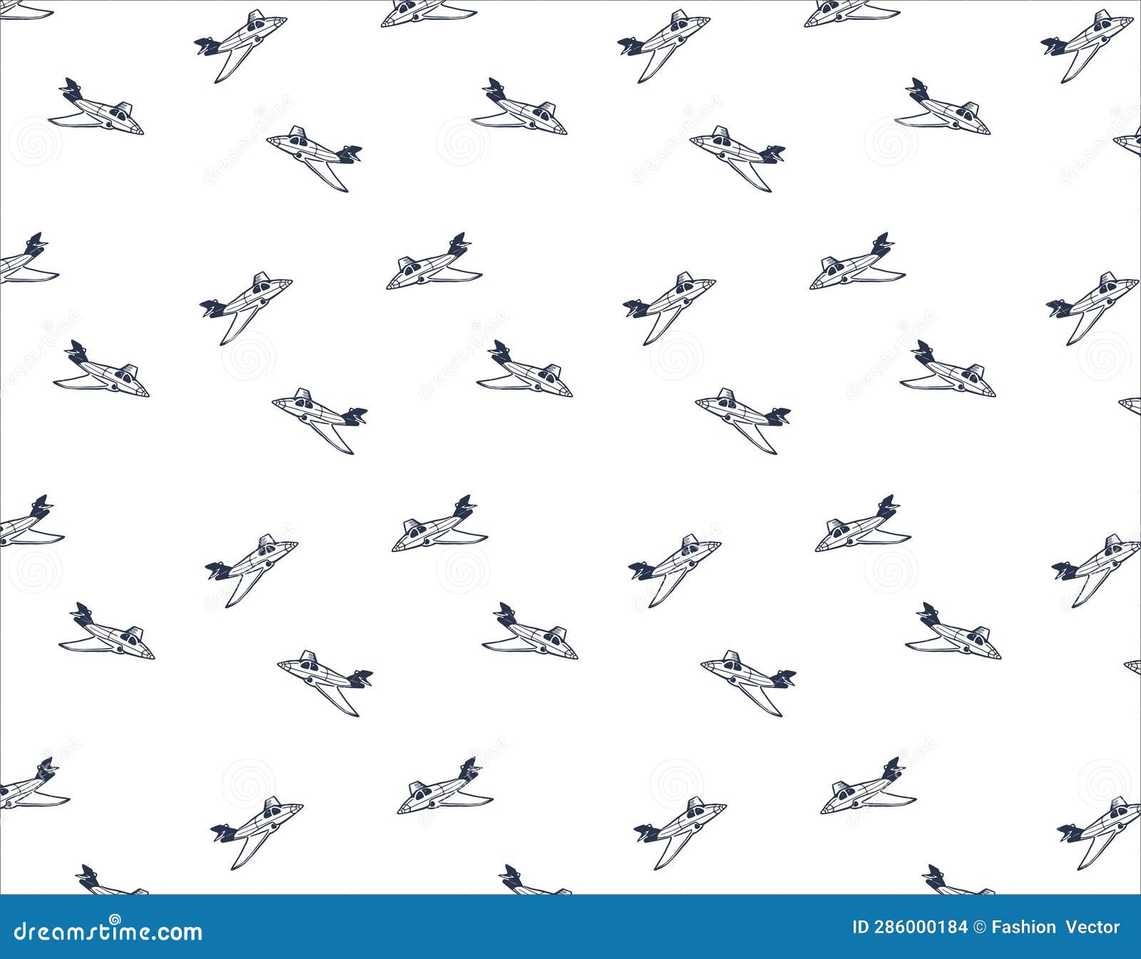 Flying Plane All Over Print Vector Stock Vector - Illustration of ...