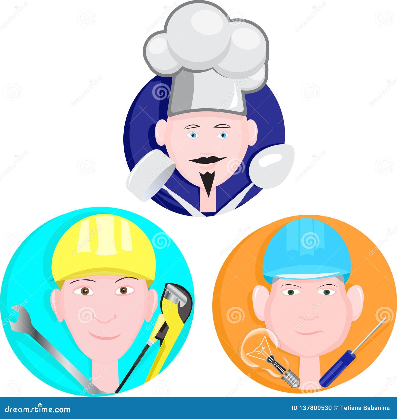 Illustrations in the Form of Icons are Represented by the Wizard of All ...