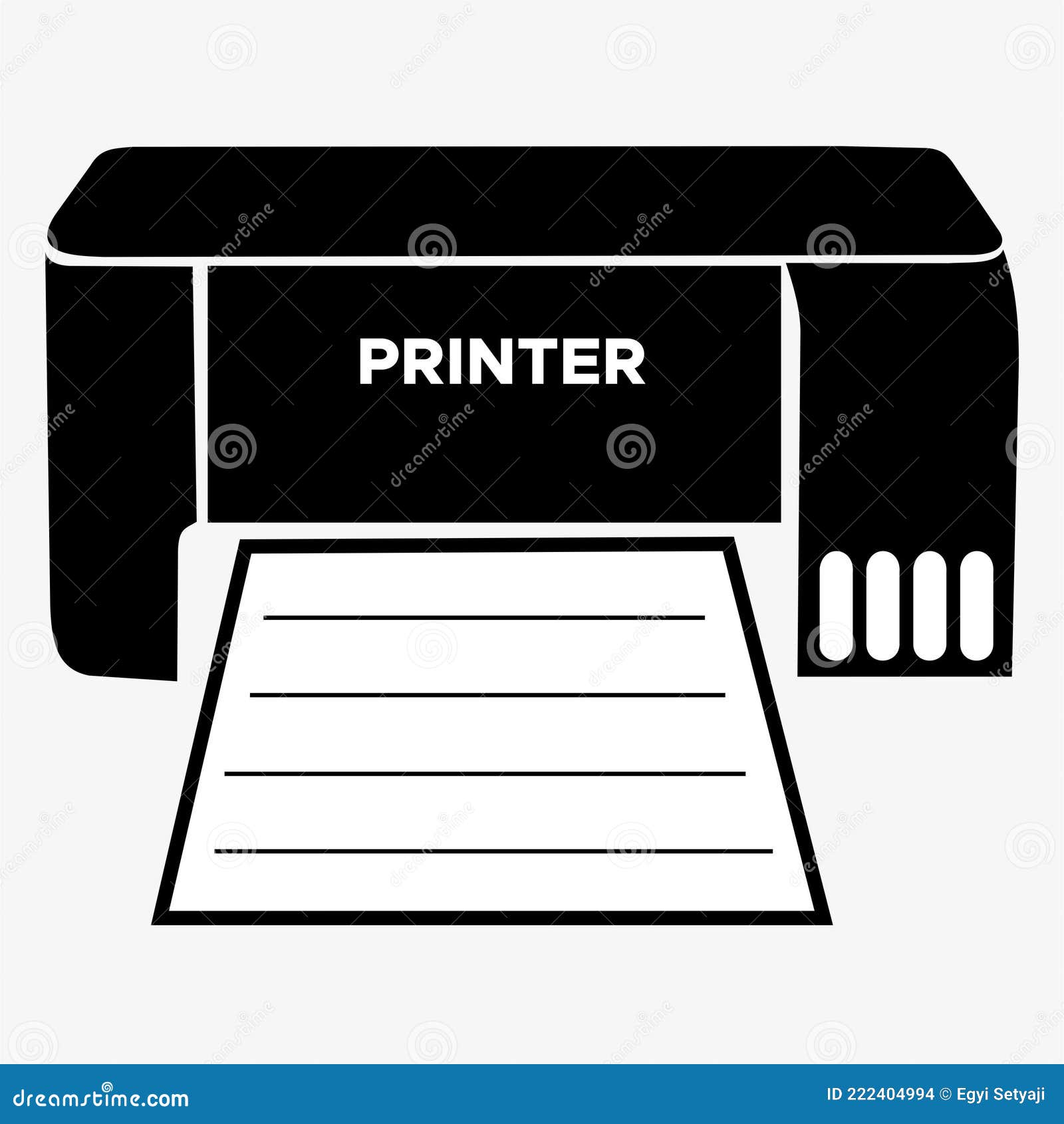Simple Printer Icon Vector Design Stock Vector - Illustration of good ...