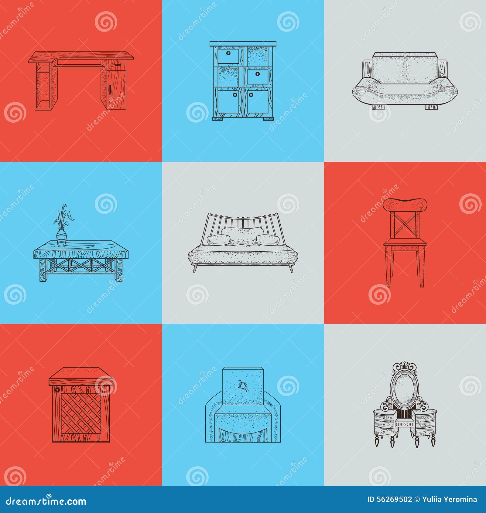 It is a Illustrations of Home Furnishings Stock Vector - Illustration ...