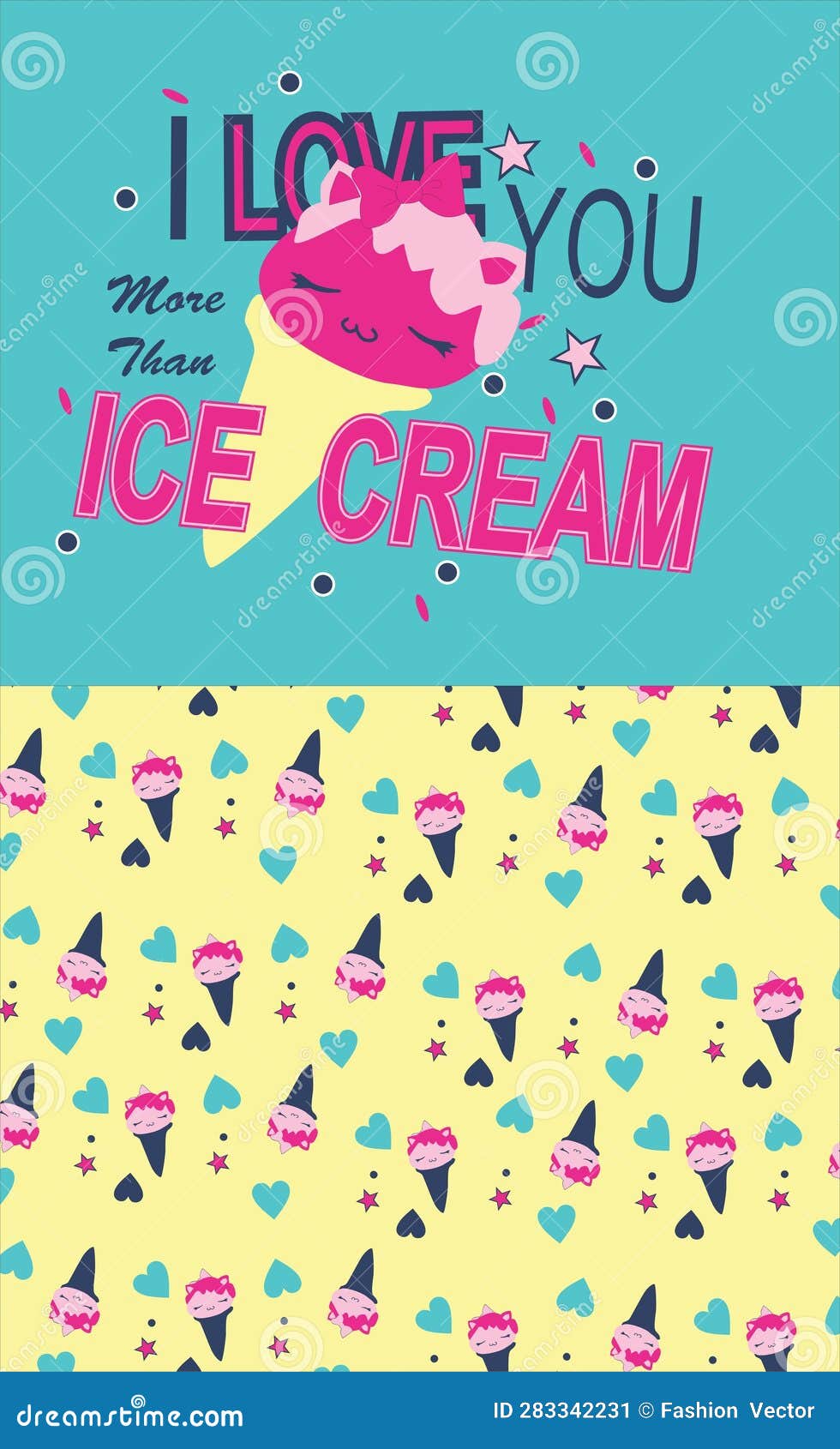 Ice cream print vector art stock vector. Illustration of printed ...