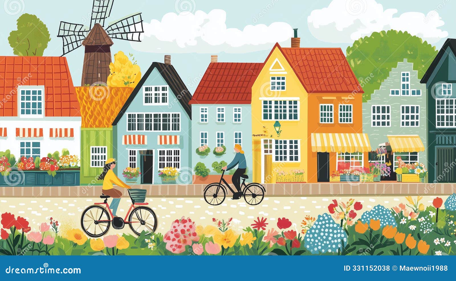 Illustrations Inspired by Traditional Norwegian and Danish Buildings ...