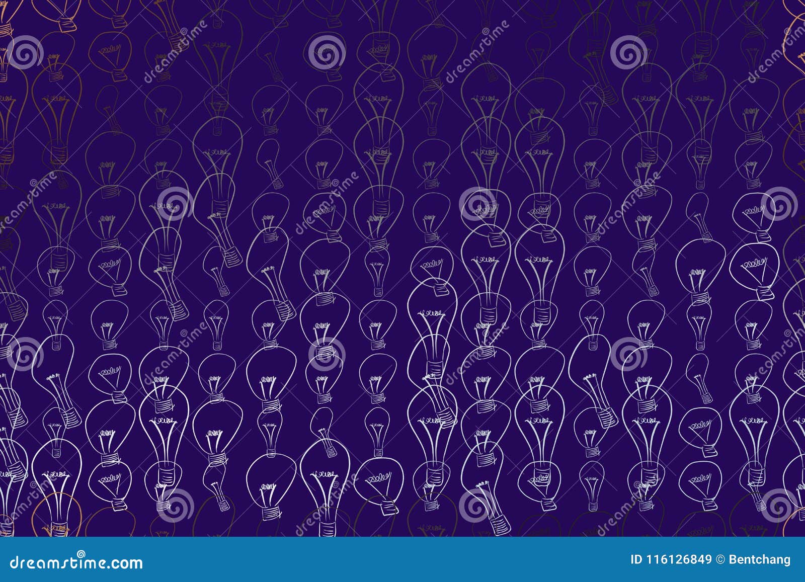 Illustrations of Light Bulbs. Cover, Background, Wallpaper & Concept ...