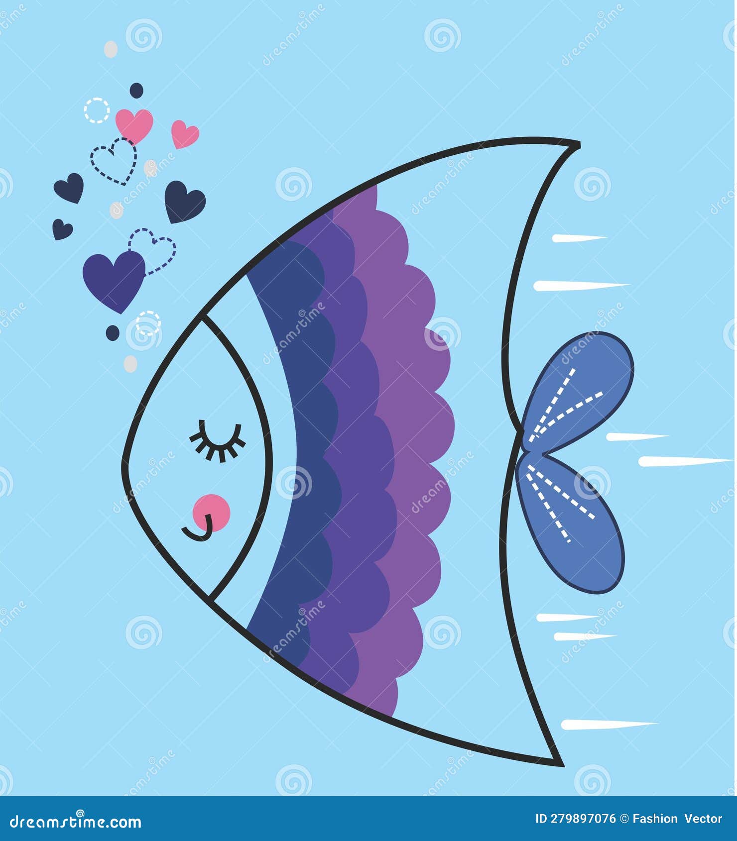 Little Fish Vector Art Print Stock Vector - Illustration of african ...