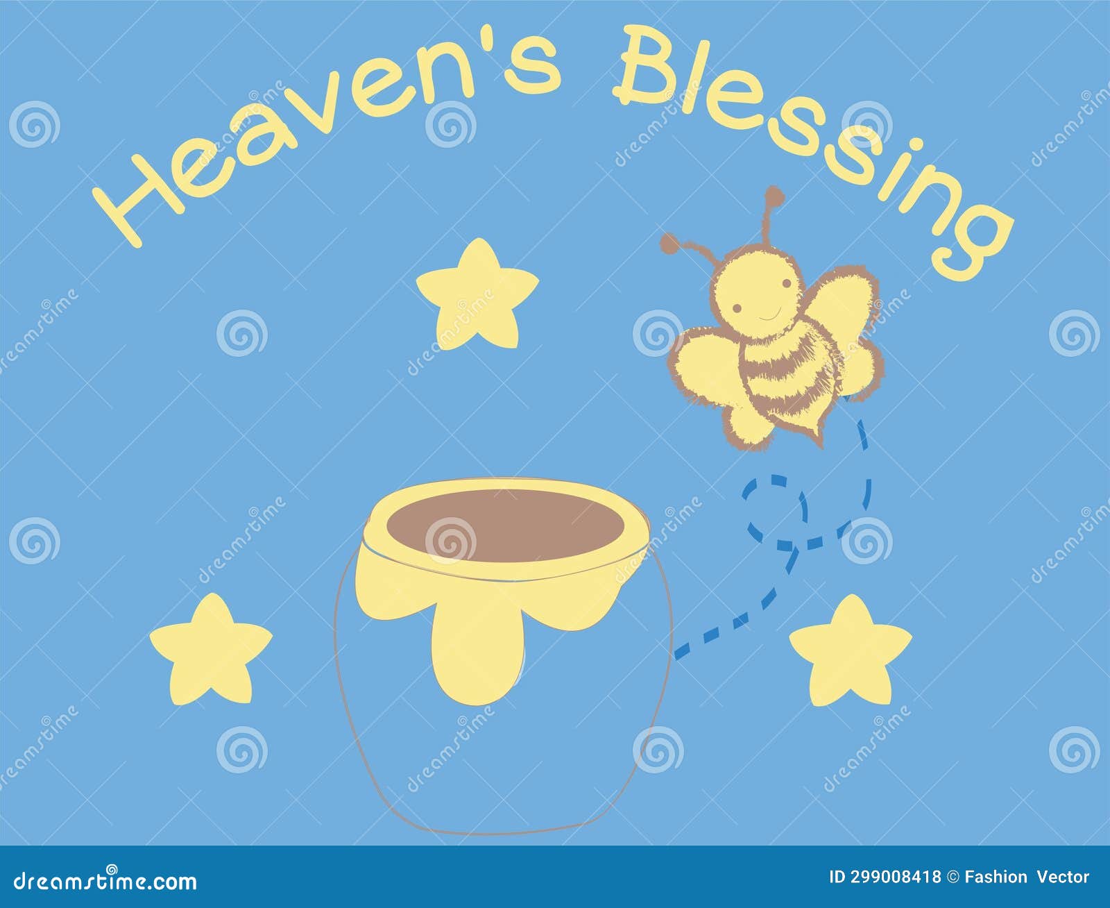 Little Hey Bee Print Vector Stock Illustration - Illustration of ...