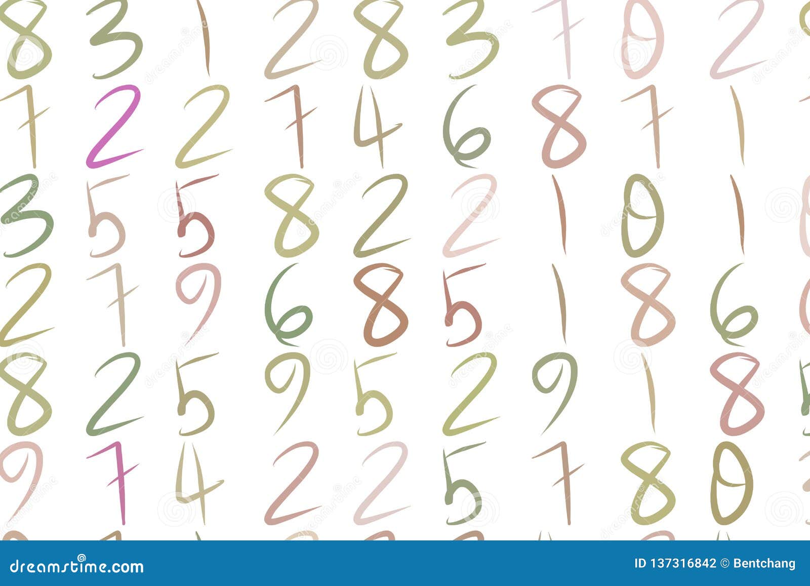Illustrations of Numbers. Digital, Graphic, Creative & Pattern. Stock ...