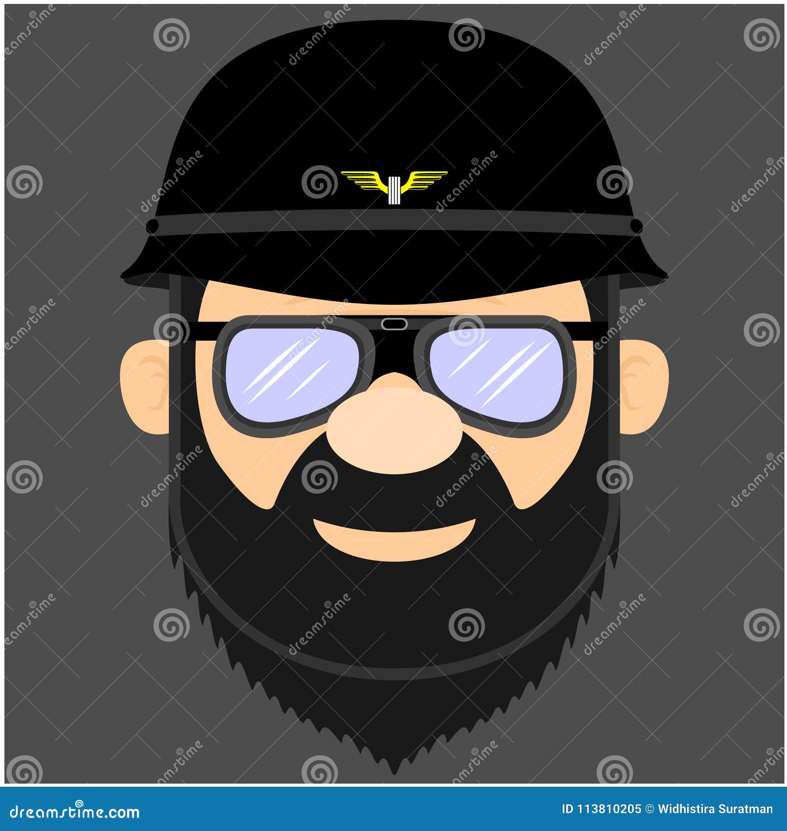 Mustache Riders, Mustache Helmet Design Concept For Logo Icon Template ...