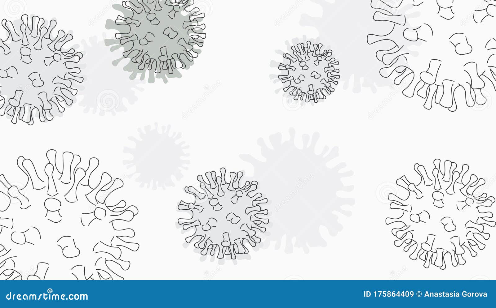 Coronavirus Microbe Pattern. Bacteriological Microorganism Stock ...