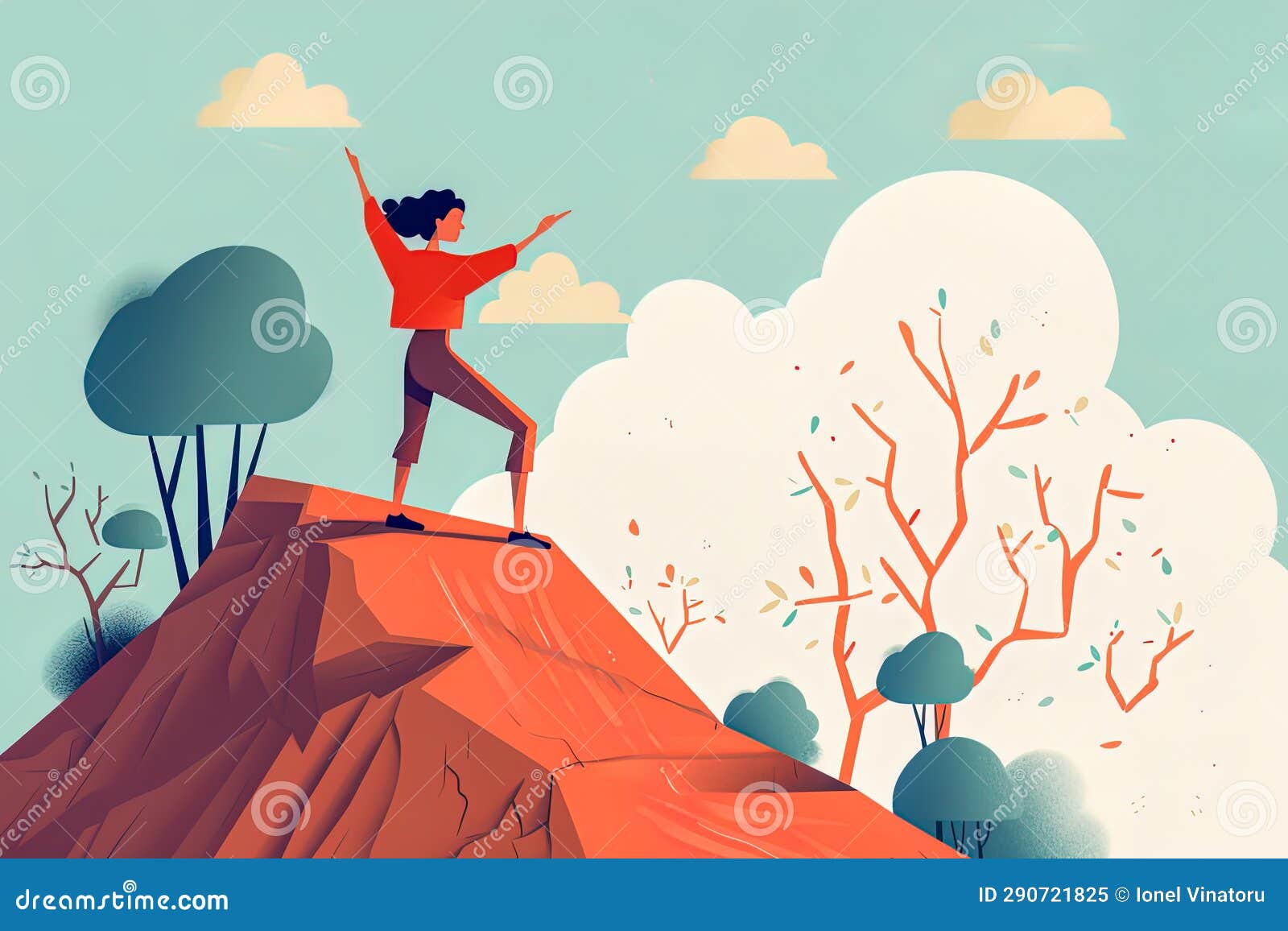 Illustrations of People Embracing Unexpected Setbacks As Opportunities ...